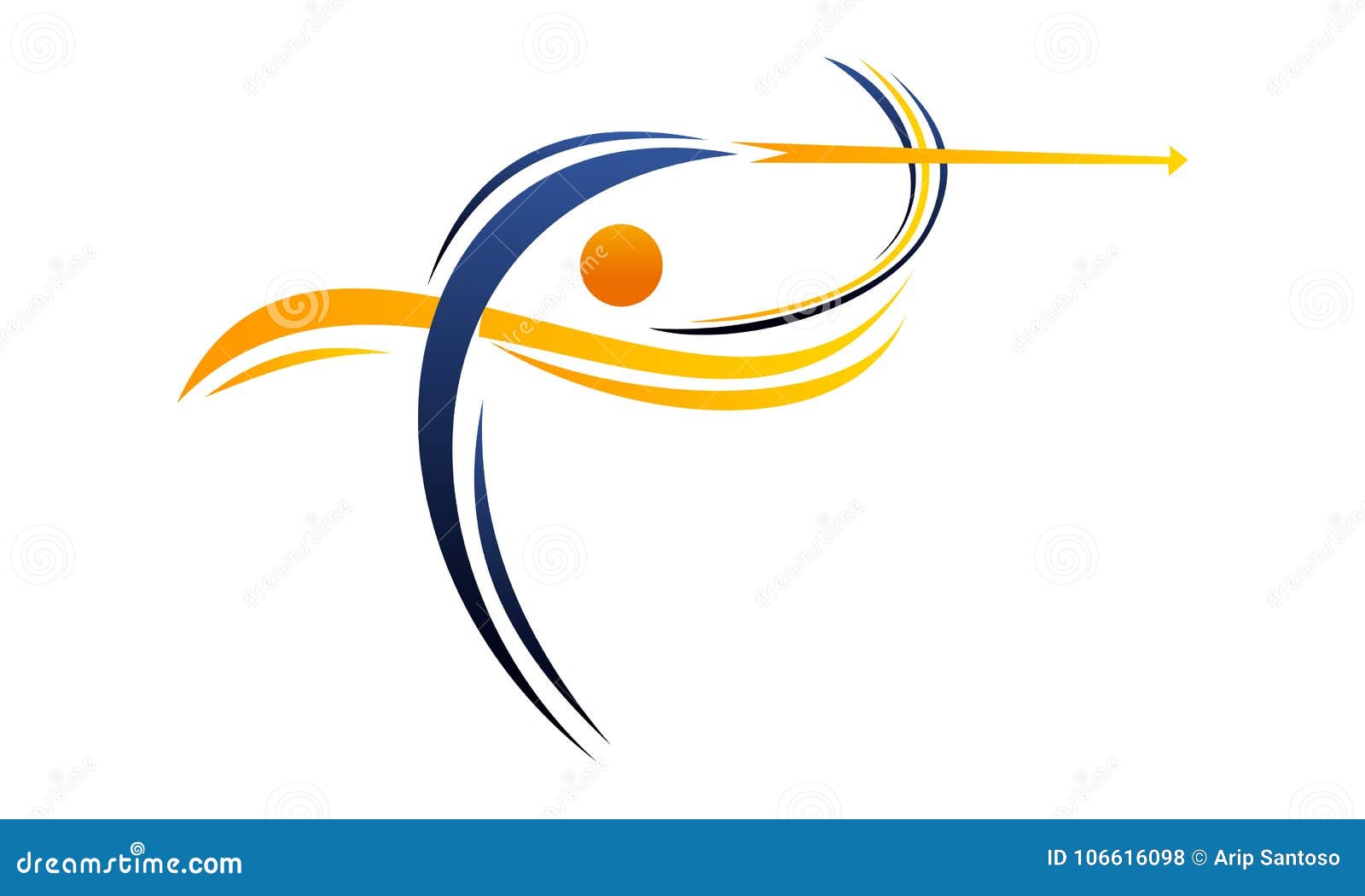 Bogenschießen Logo Design Template Vektor Abbildung - Illustration von ...