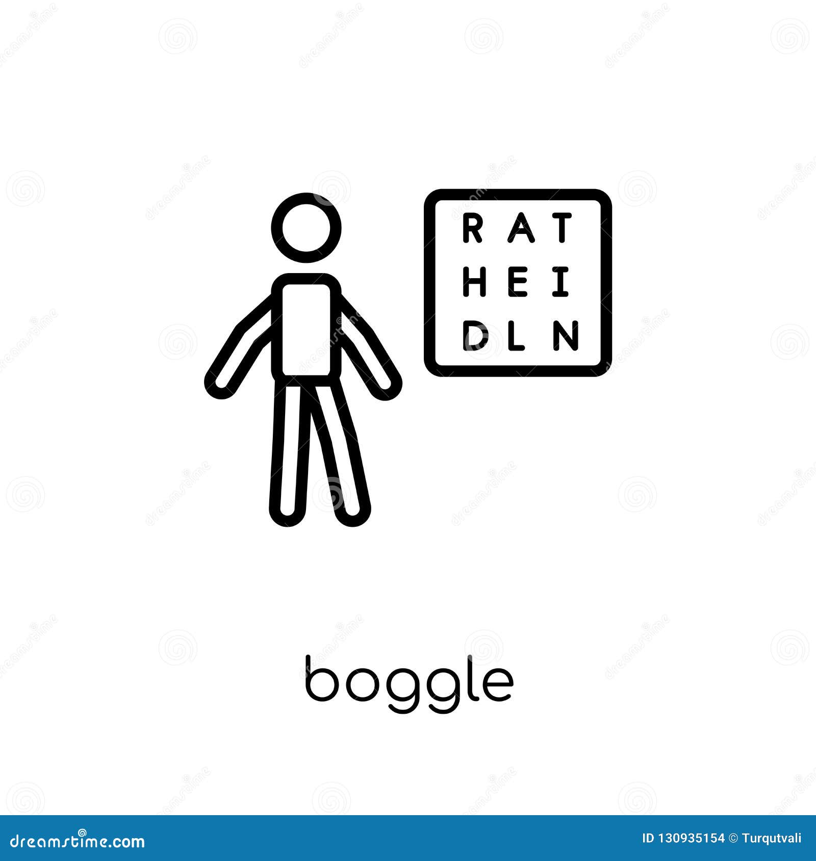 Boggle Icon. Trendy Modern Flat Linear Vector Boggle Icon On White ...