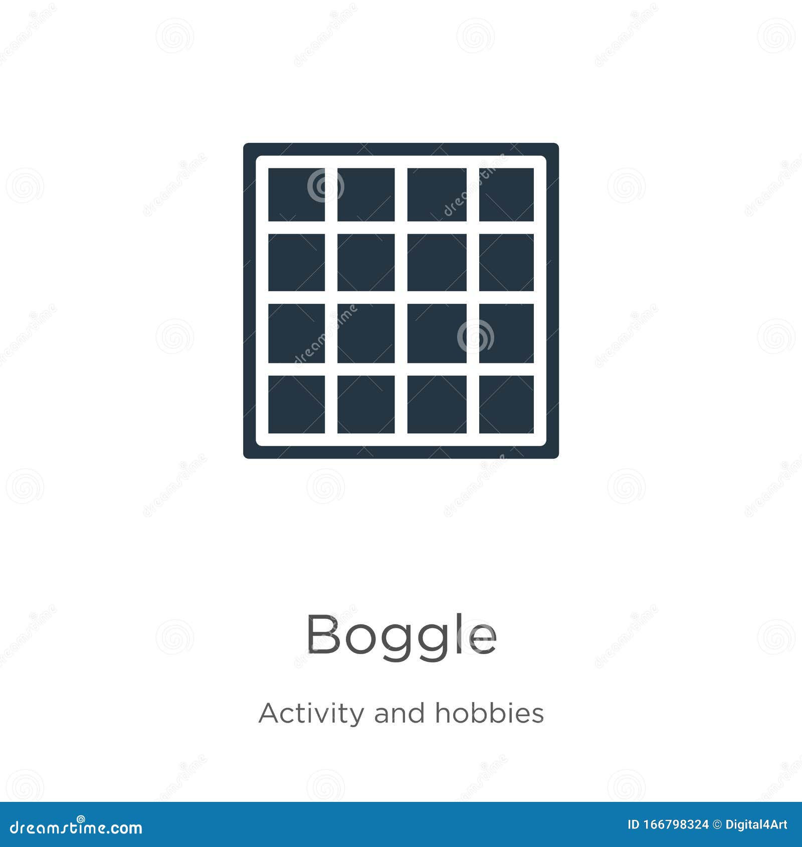 Boggle Icon Vector. Trendy Flat Boggle Icon from Activity and Hobbies ...