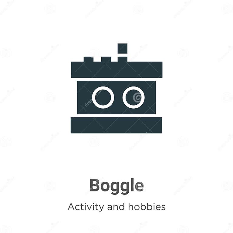 Boggle Vector Icon on White Background. Flat Vector Boggle Icon Symbol ...