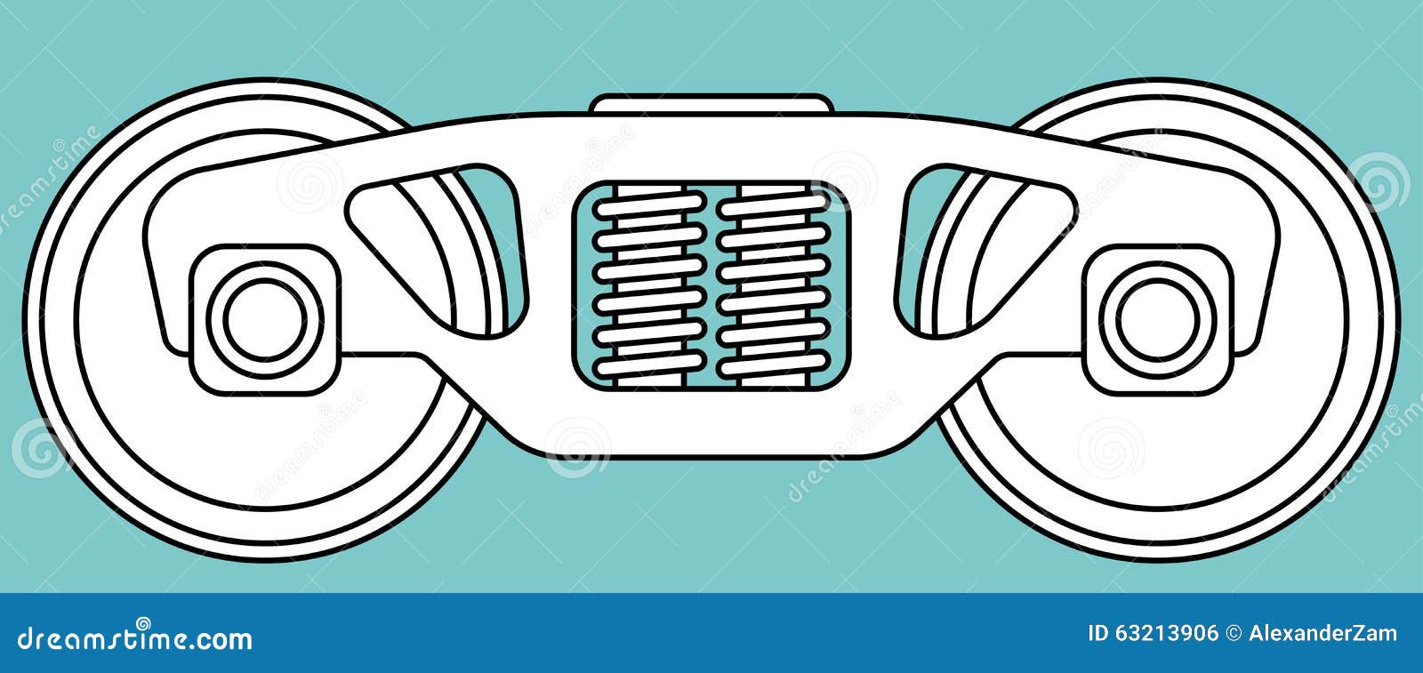 Bogie stock vector. Illustration of spring, component - 63213906