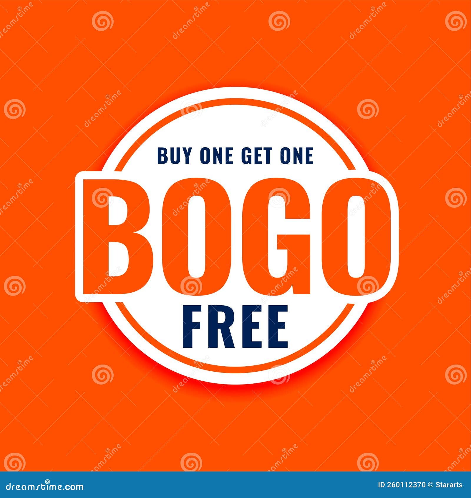 Bogo Buy One Get One Free Banner Design Stock Vector - Illustration of ...
