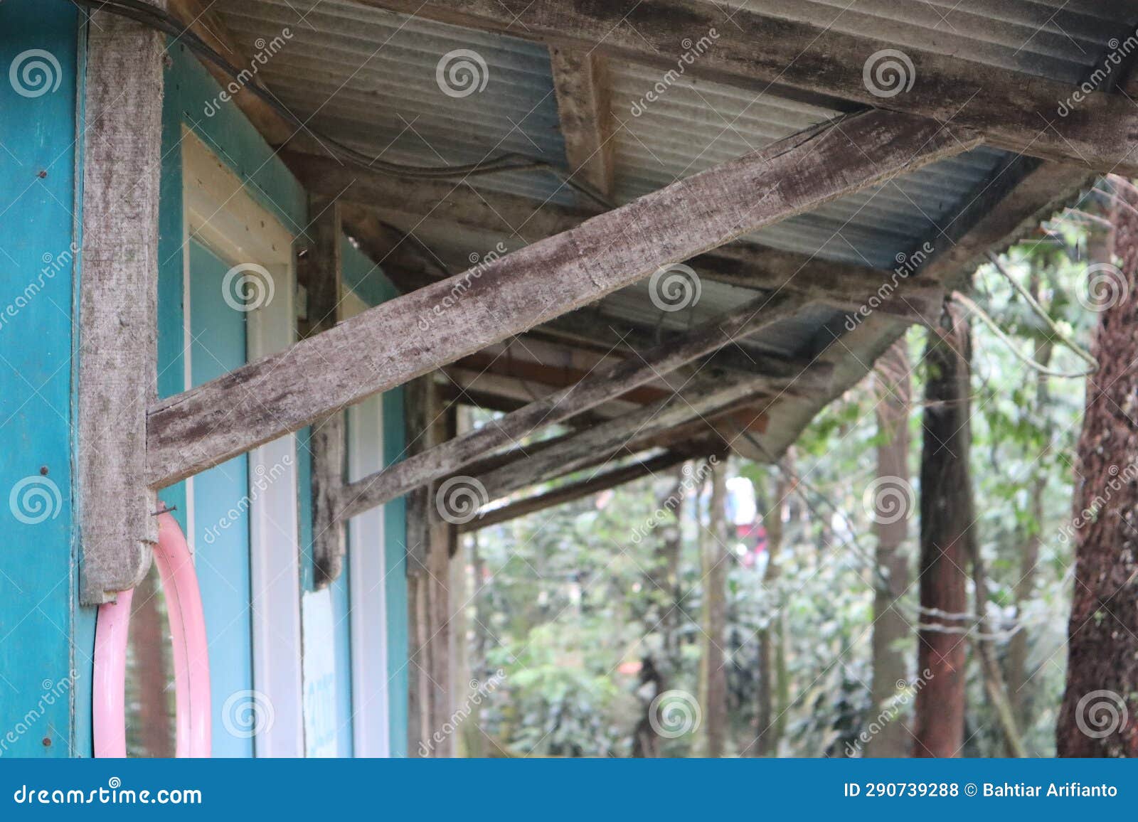 Wooden Frame Canopy Model during the Day Editorial Stock Photo - Image ...
