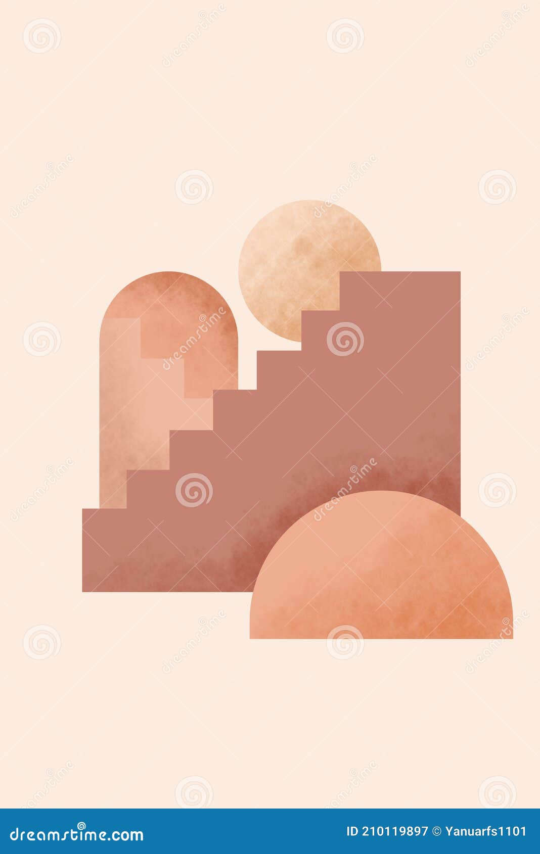 Bohemian Abstract Design for Wall Decoration Art. Boho Simple and ...