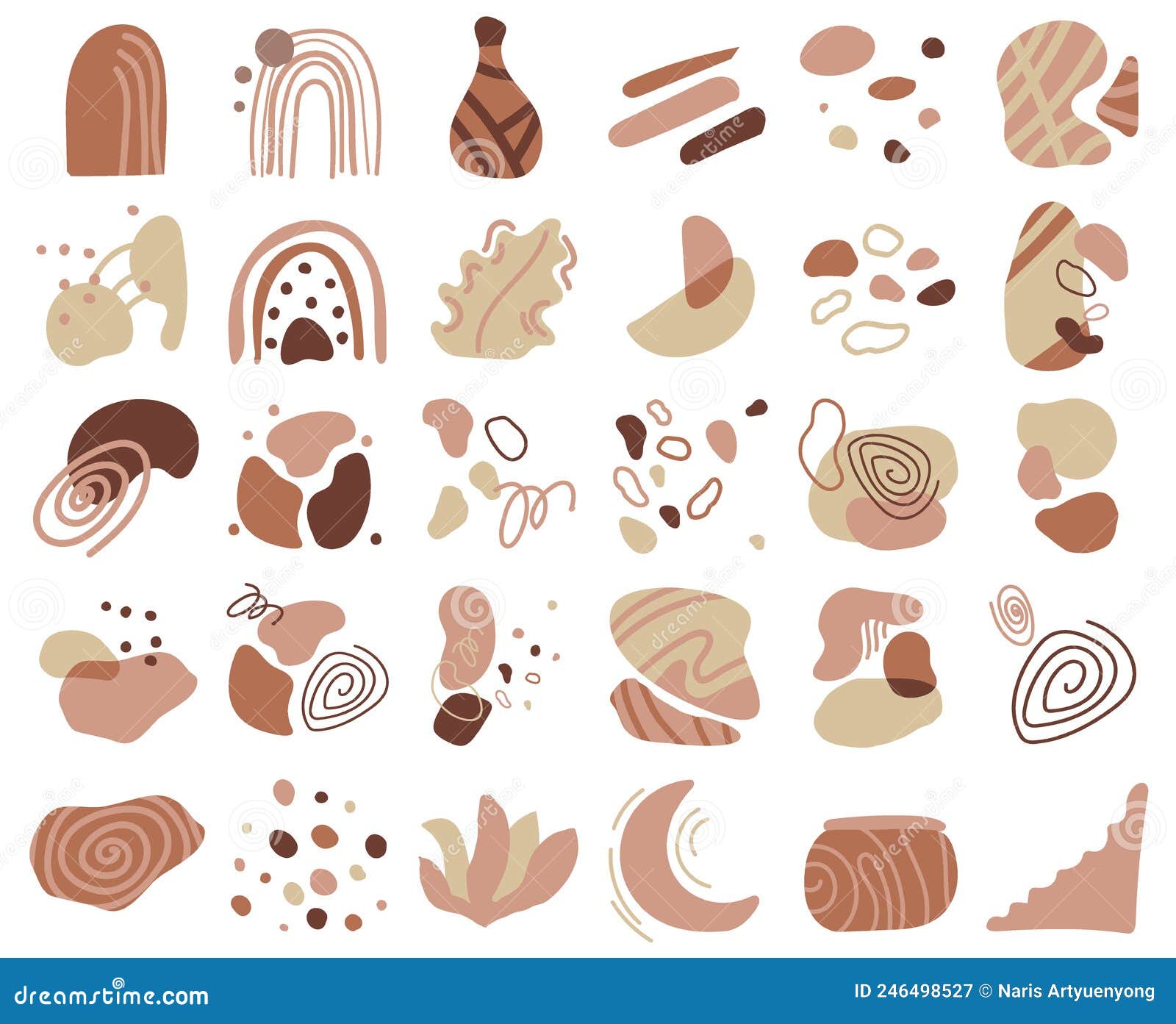 Bohemian Abstract Shape Element Stock Vector Illustration Of Abstract Line 246498527