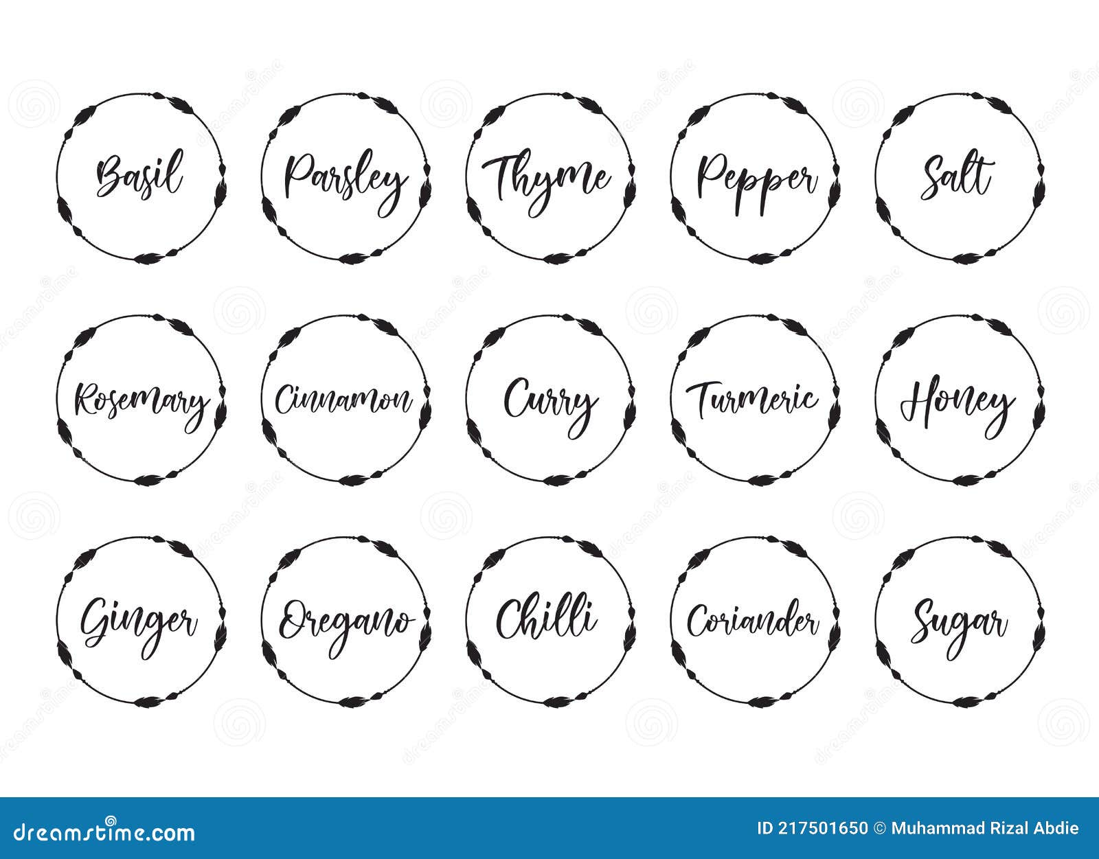 Bohemian Arrow Kitchen Pantry Label Set Stock Vector - Illustration of ...