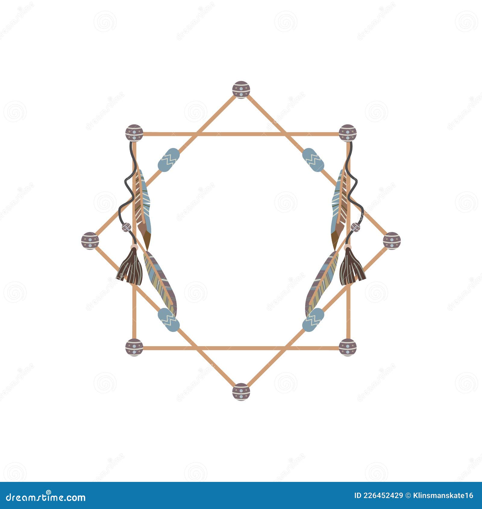 Bohemian Boho Frame Design Concept Stock Vector - Illustration of ...