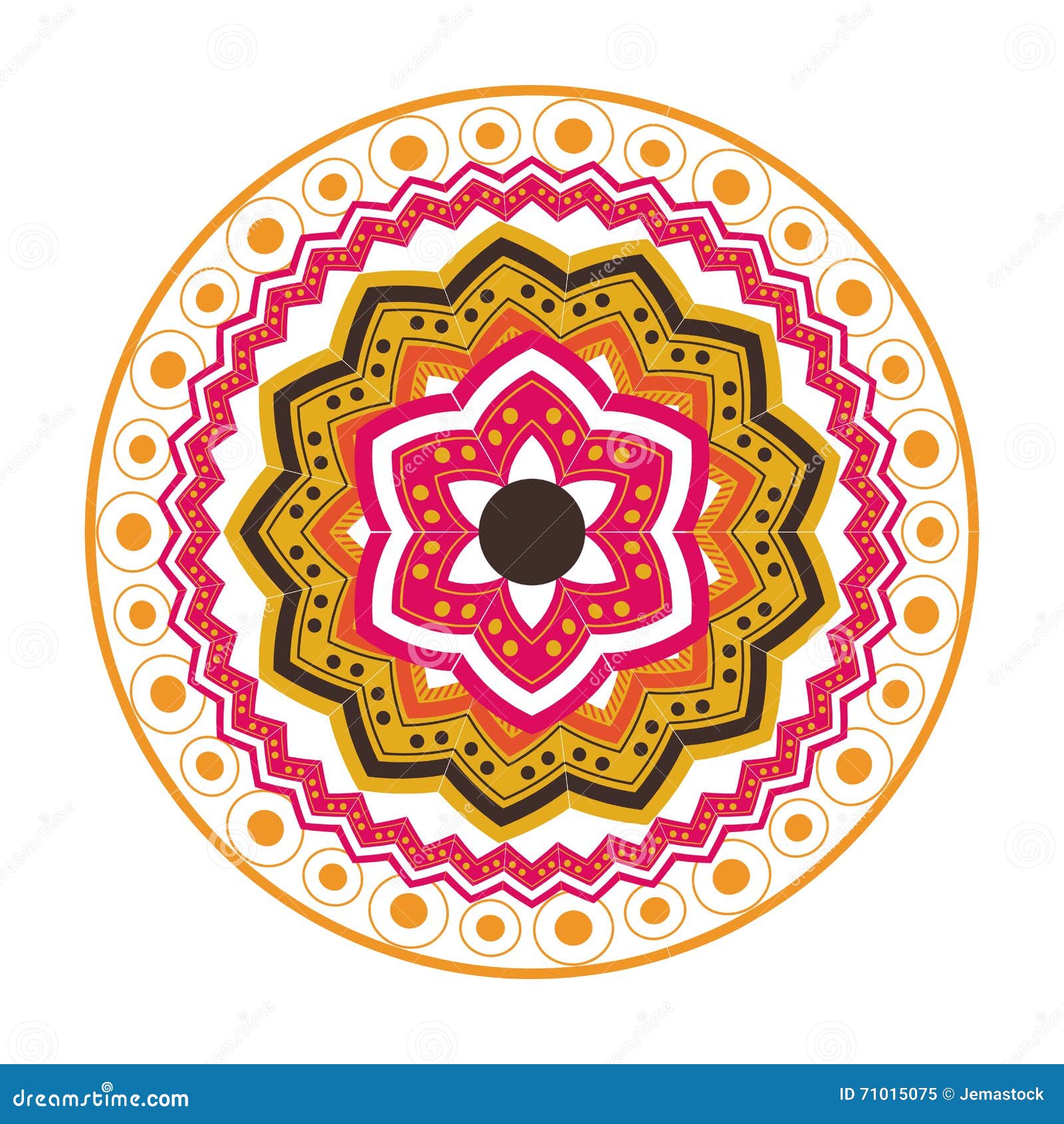 Bohemian Design. Ornament Icon. Multicolored Illustration Stock Vector ...