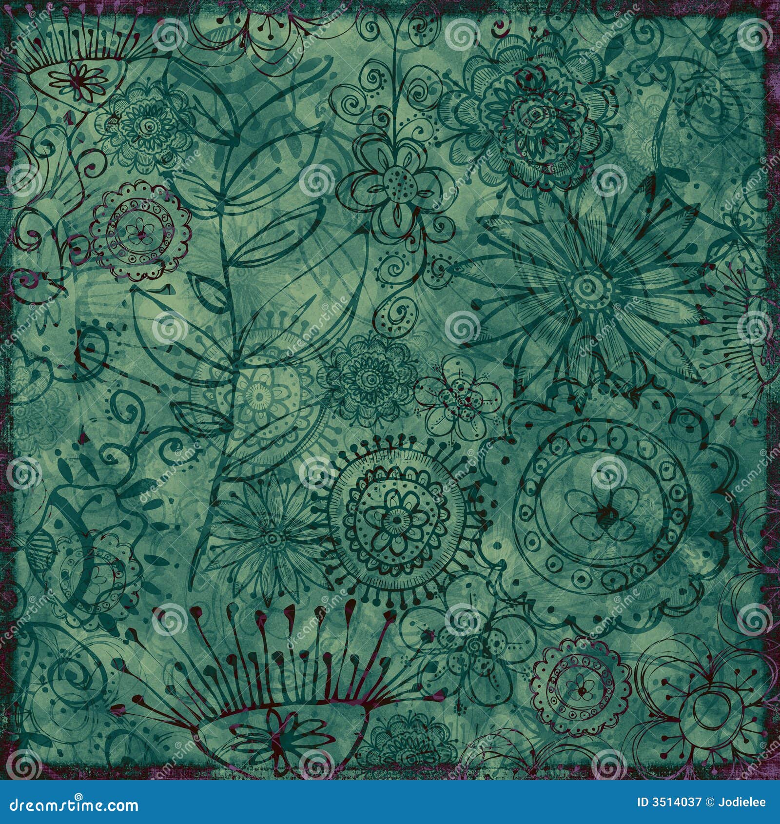 Bohemian Floral Background stock illustration. Illustration of bohemian ...