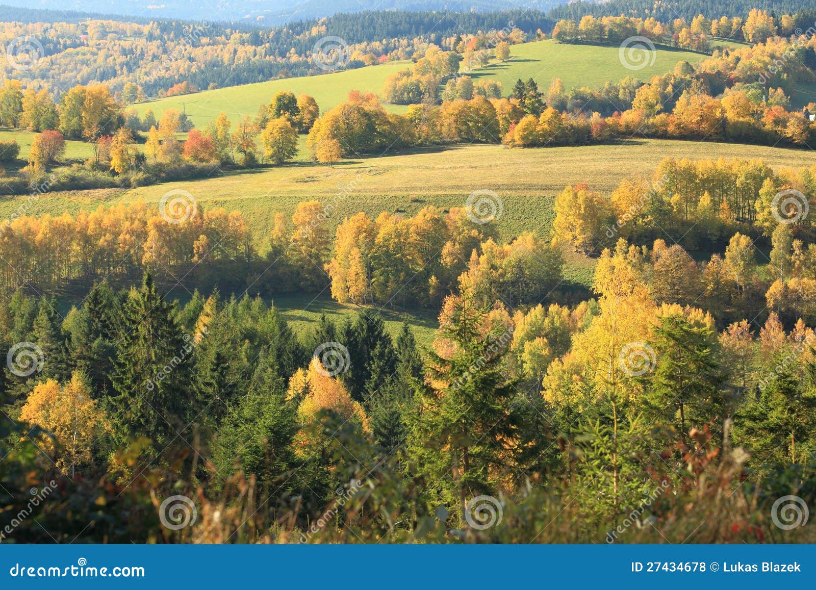 Bohemian forest in autumn stock photo. Image of autumn - 27434678