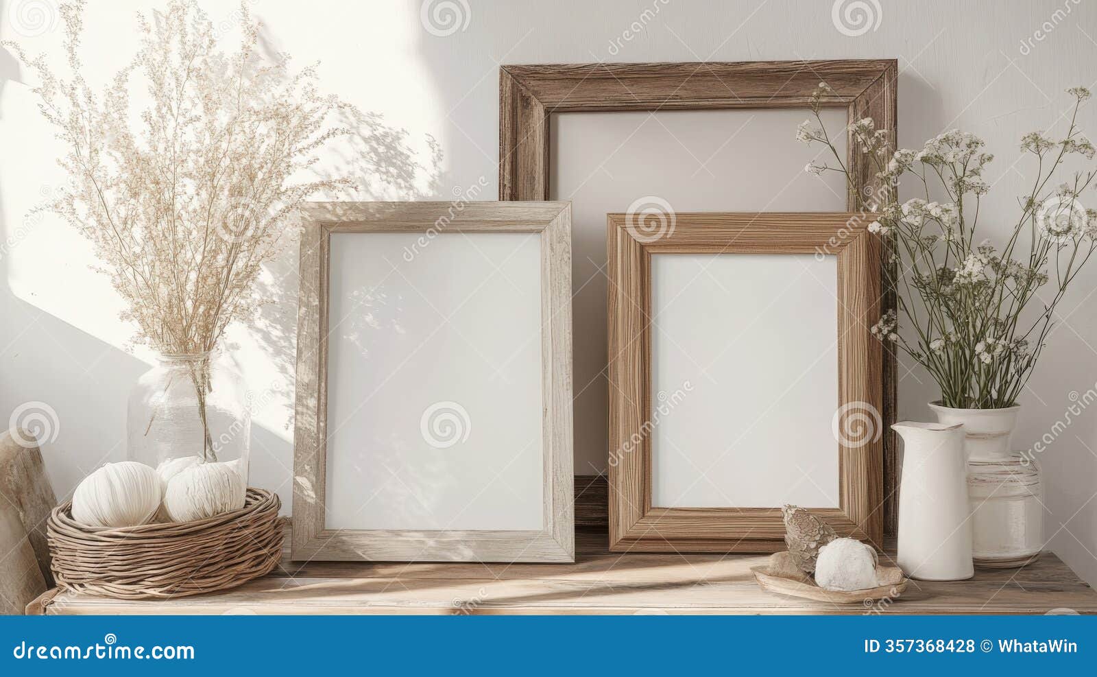 Boho Frame Set Poster Mockup Stock Photo - Image of background, easel ...