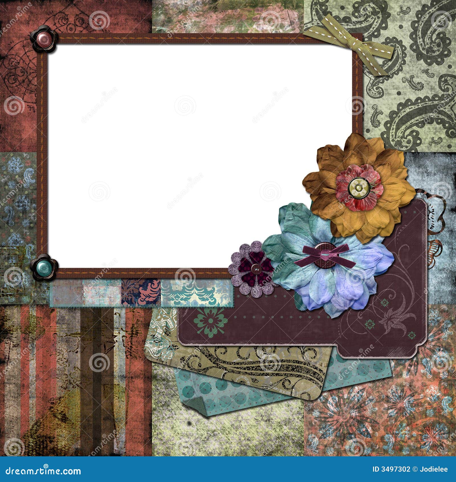 Bohemian Gypsy Floral Frame Stock Illustration - Illustration of ethnic ...