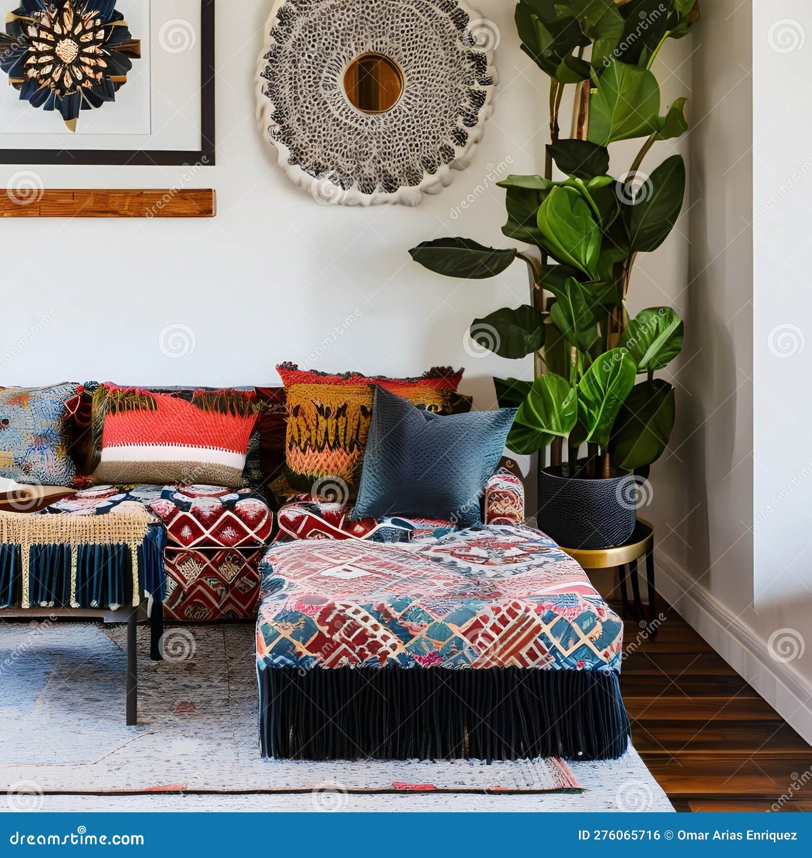 7 a Bohemian-inspired Living Room with a Mix of Patterned and Textured ...