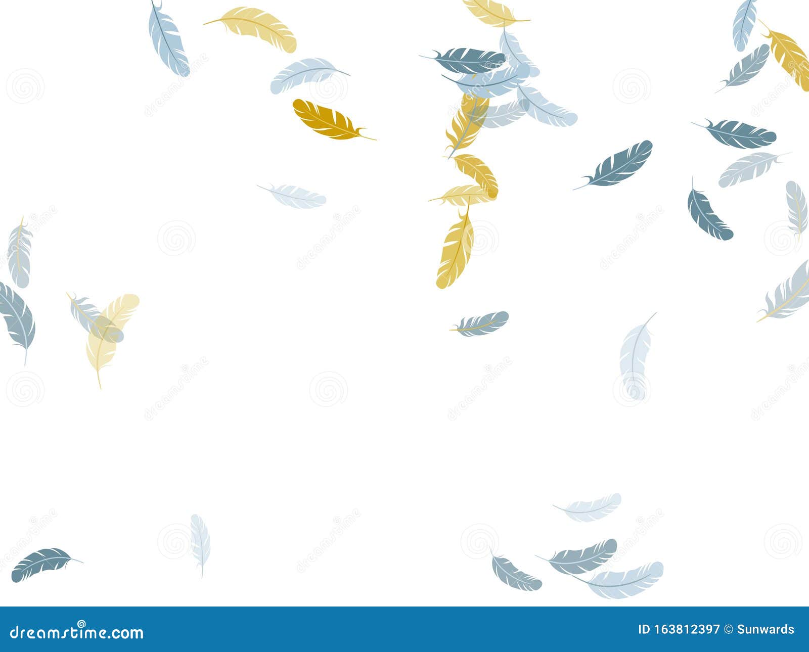 Falling Feather Elements Soft Vector Design. Stock Vector ...