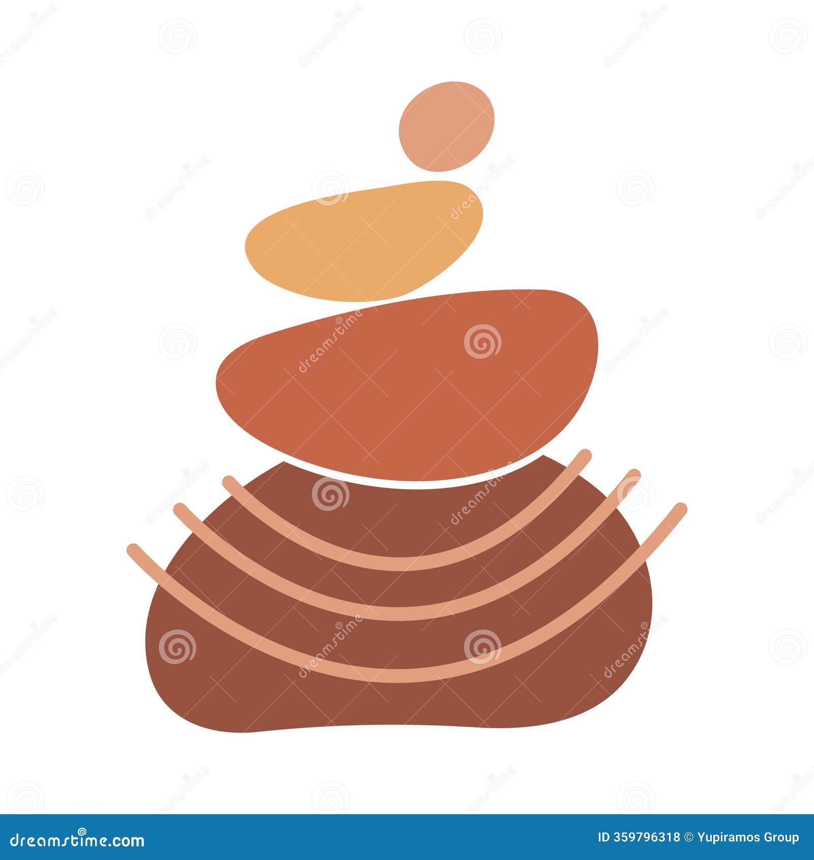 Balanced Stones Vector Illustration | CartoonDealer.com #7599650