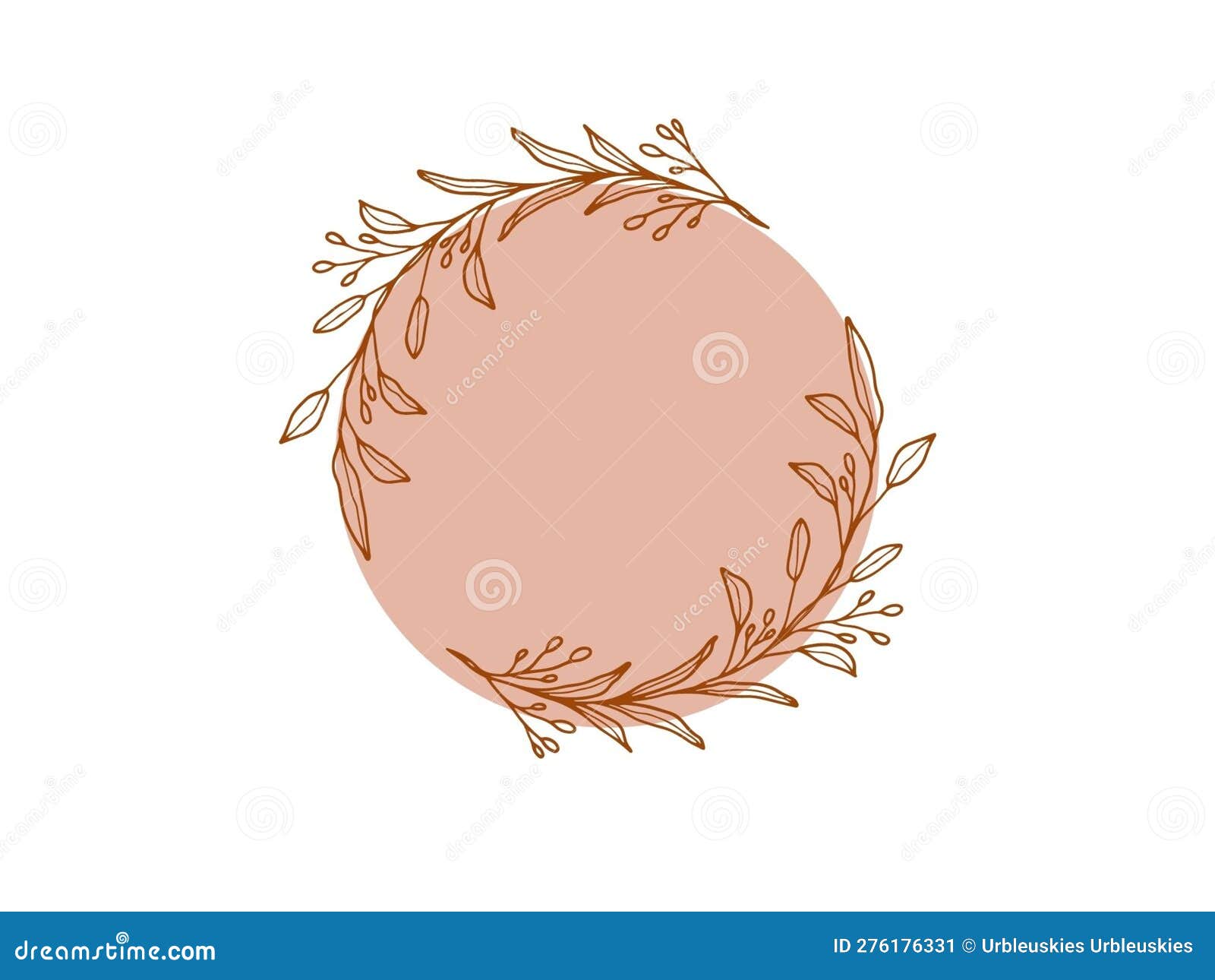 Boho Aesthetic Simple Circle Stock Illustration - Illustration of ...