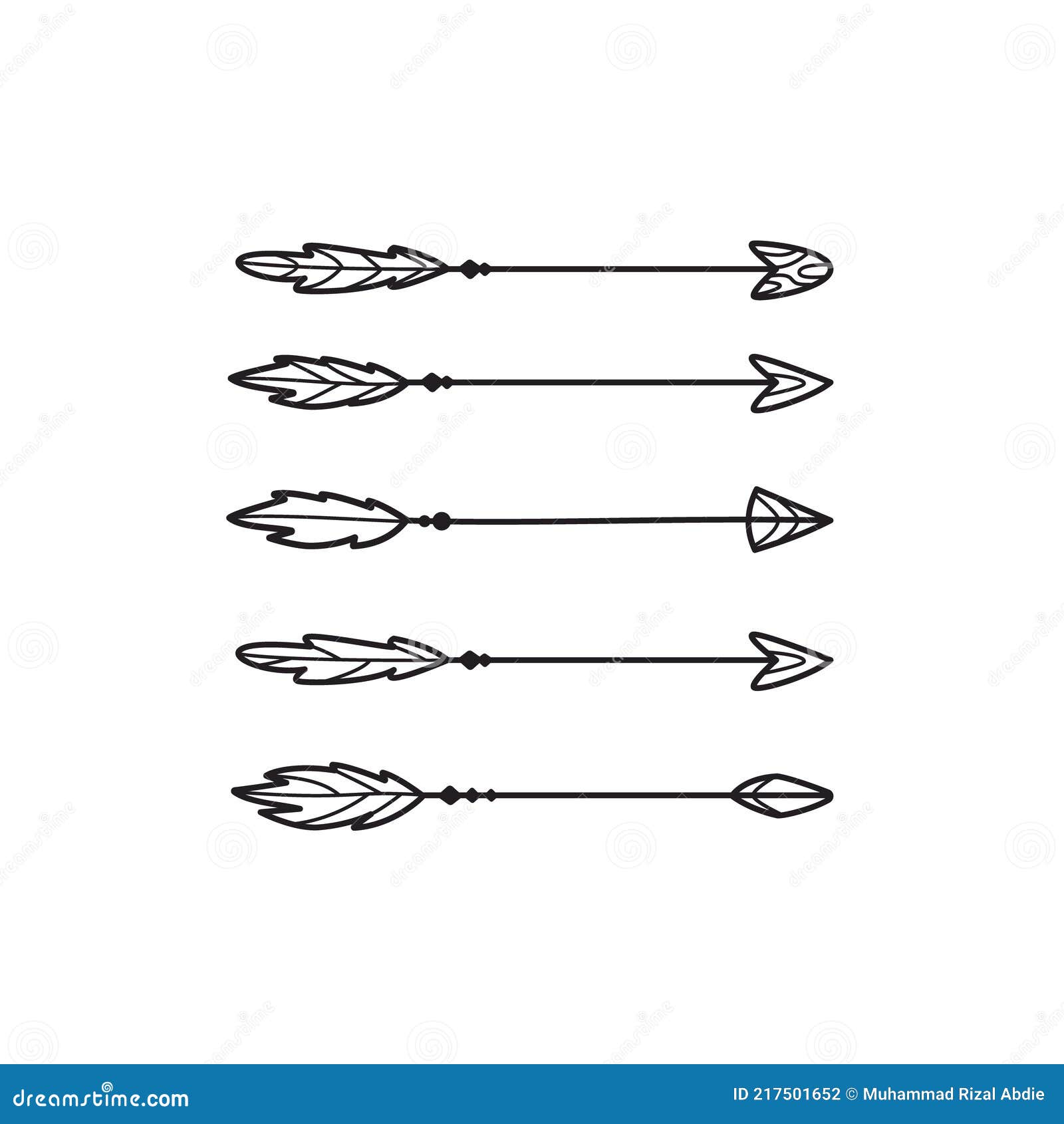 Boho Arrow Set Graphic Illustration Stock Vector - Illustration of boho ...