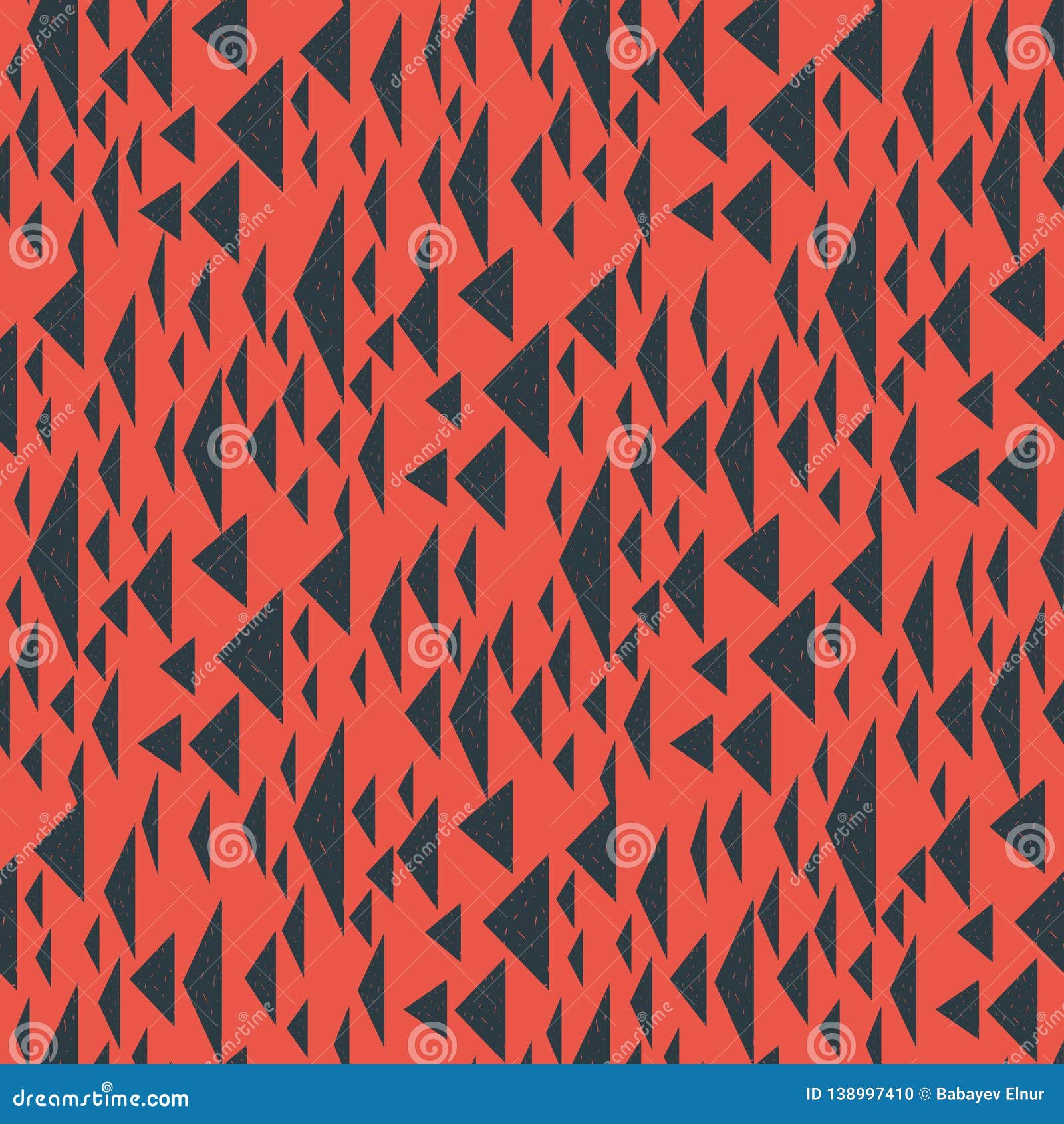 Boho Aztec Ornament Pattern. Seamless Vector with Different Triangles ...