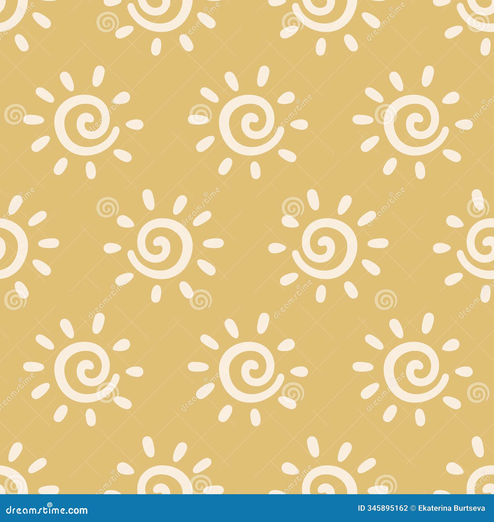 Boho Aztec Sun Seamless Pattern Tribal Background Stock Illustration ...