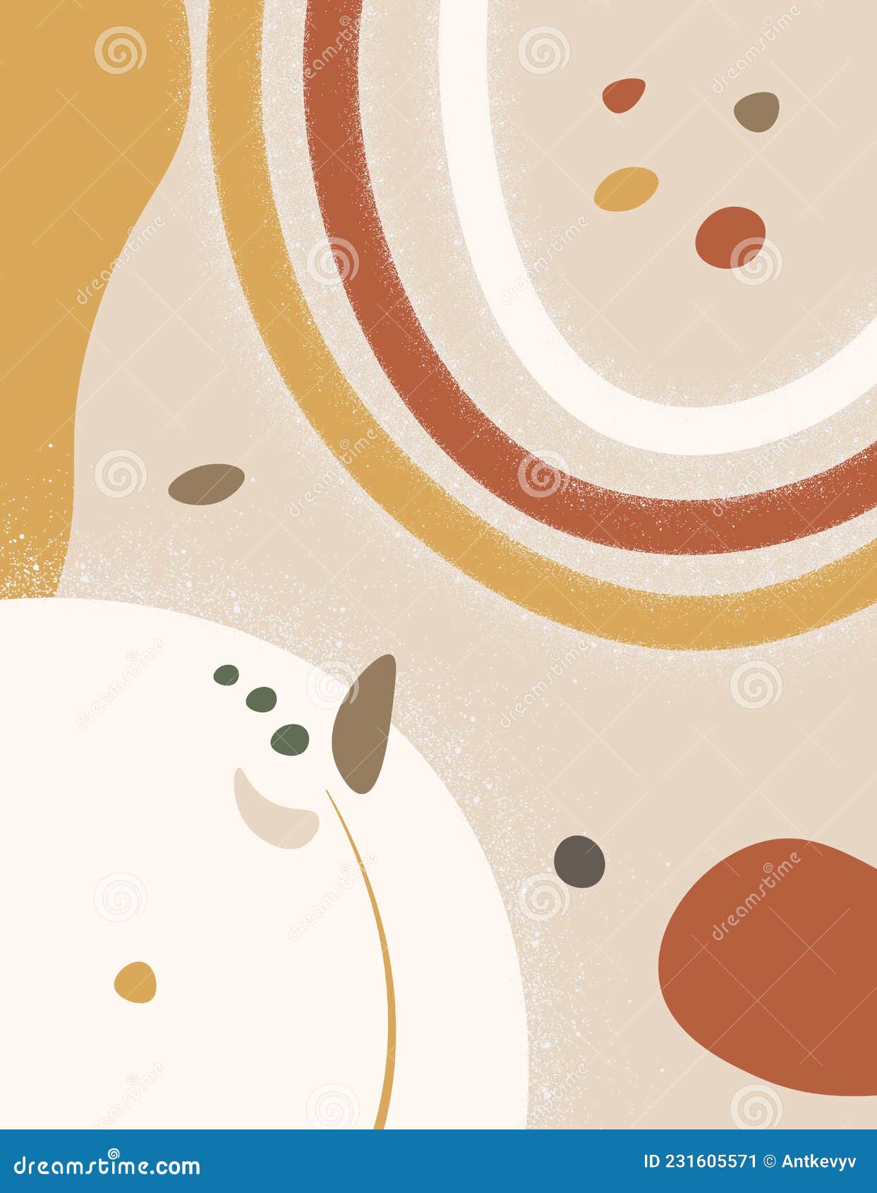 Neutral Pastel Color Decorative Template Stock Vector - Illustration of ...