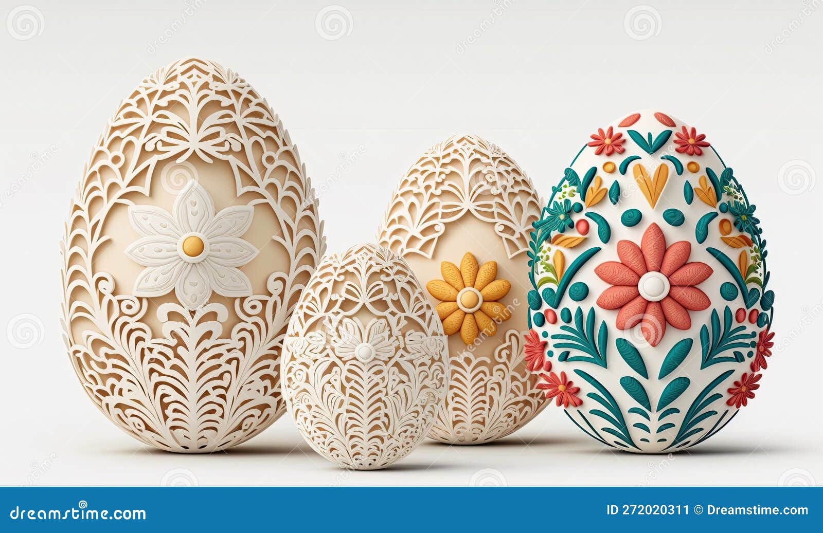 Boho Easter Eggs and Spring Flowers Decoration Crochet Egg Statue ...
