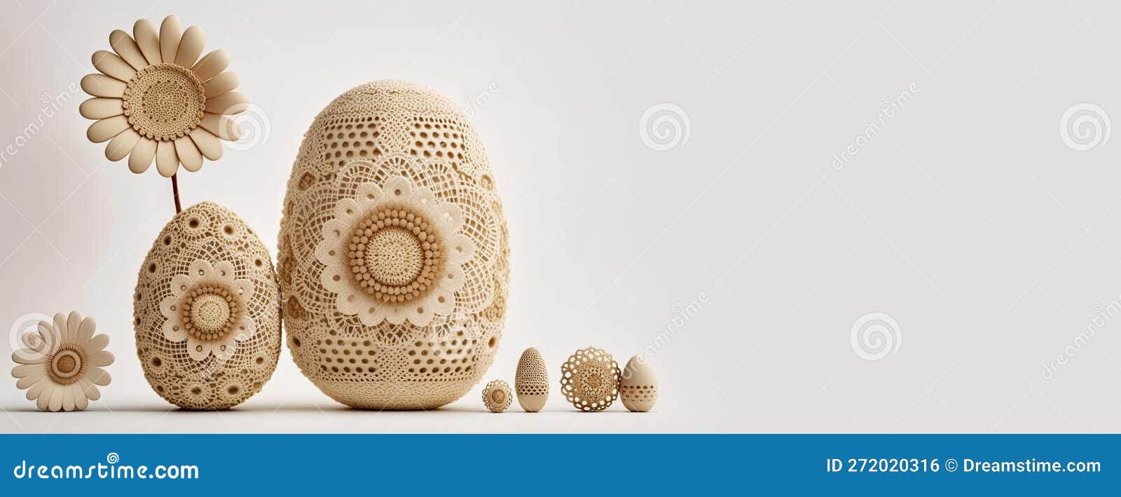 Boho Easter Eggs and Spring Flowers Decoration Crochet Egg Statue ...