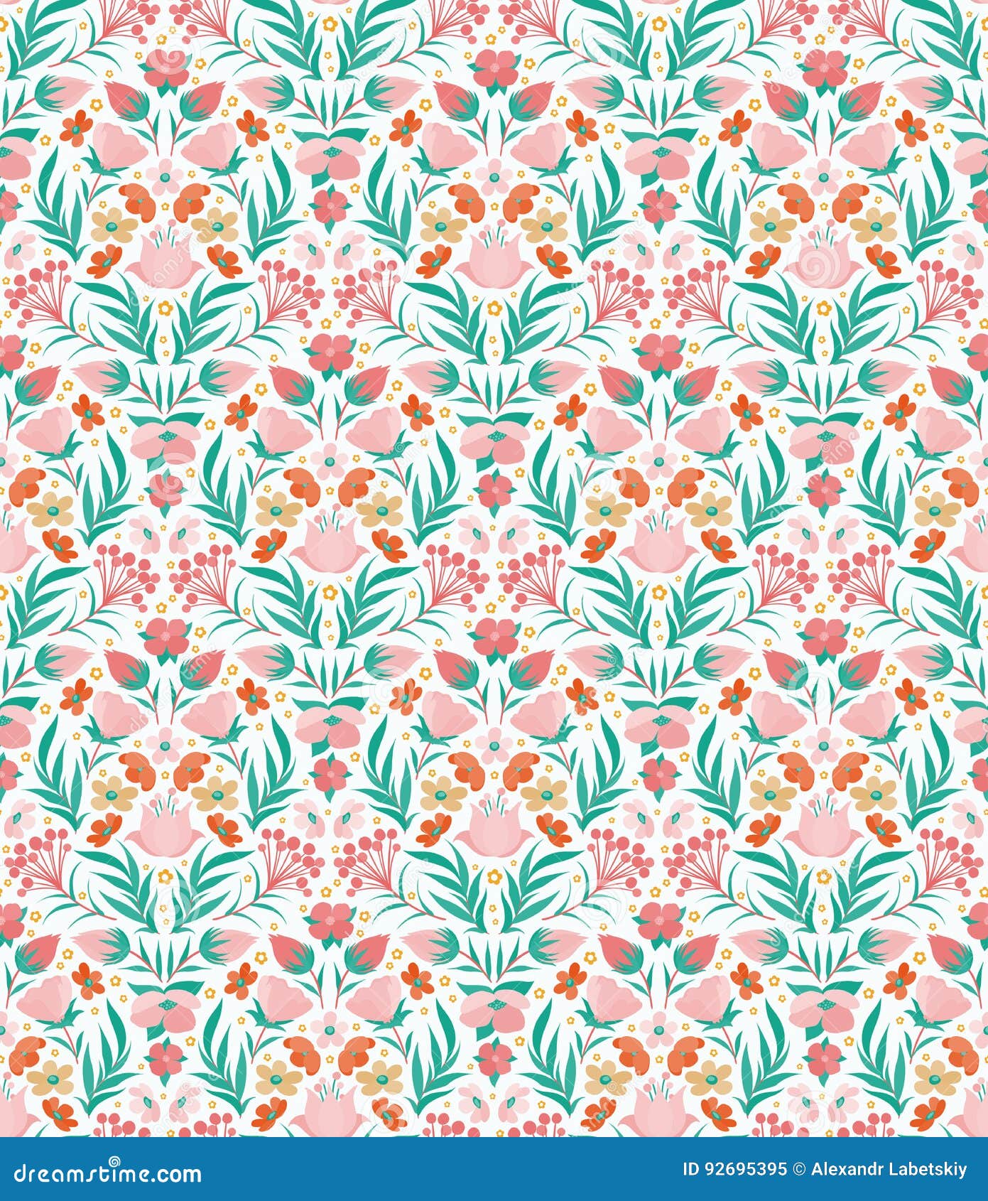 Boho Flower Pattern stock vector. Illustration of hippie - 92695395