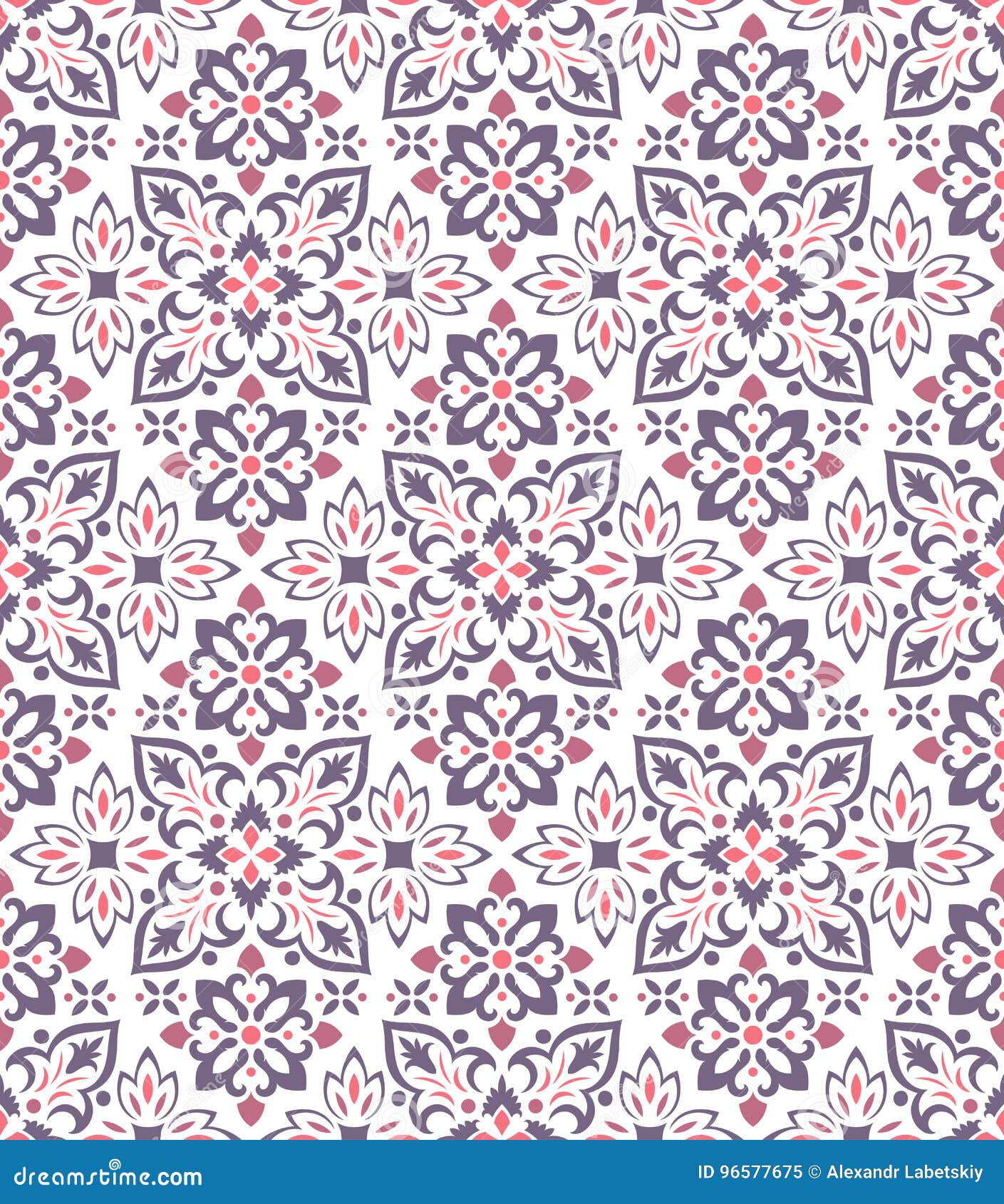 Boho Flower Pattern stock vector. Illustration of batik - 96577675