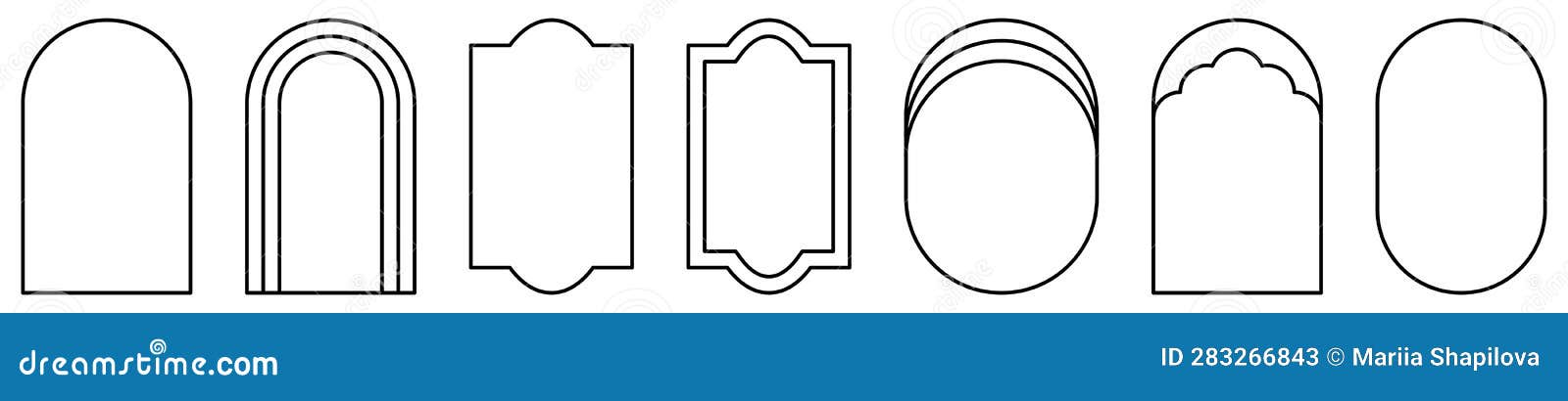 Boho frames set stock vector. Illustration of esoteric - 283266843