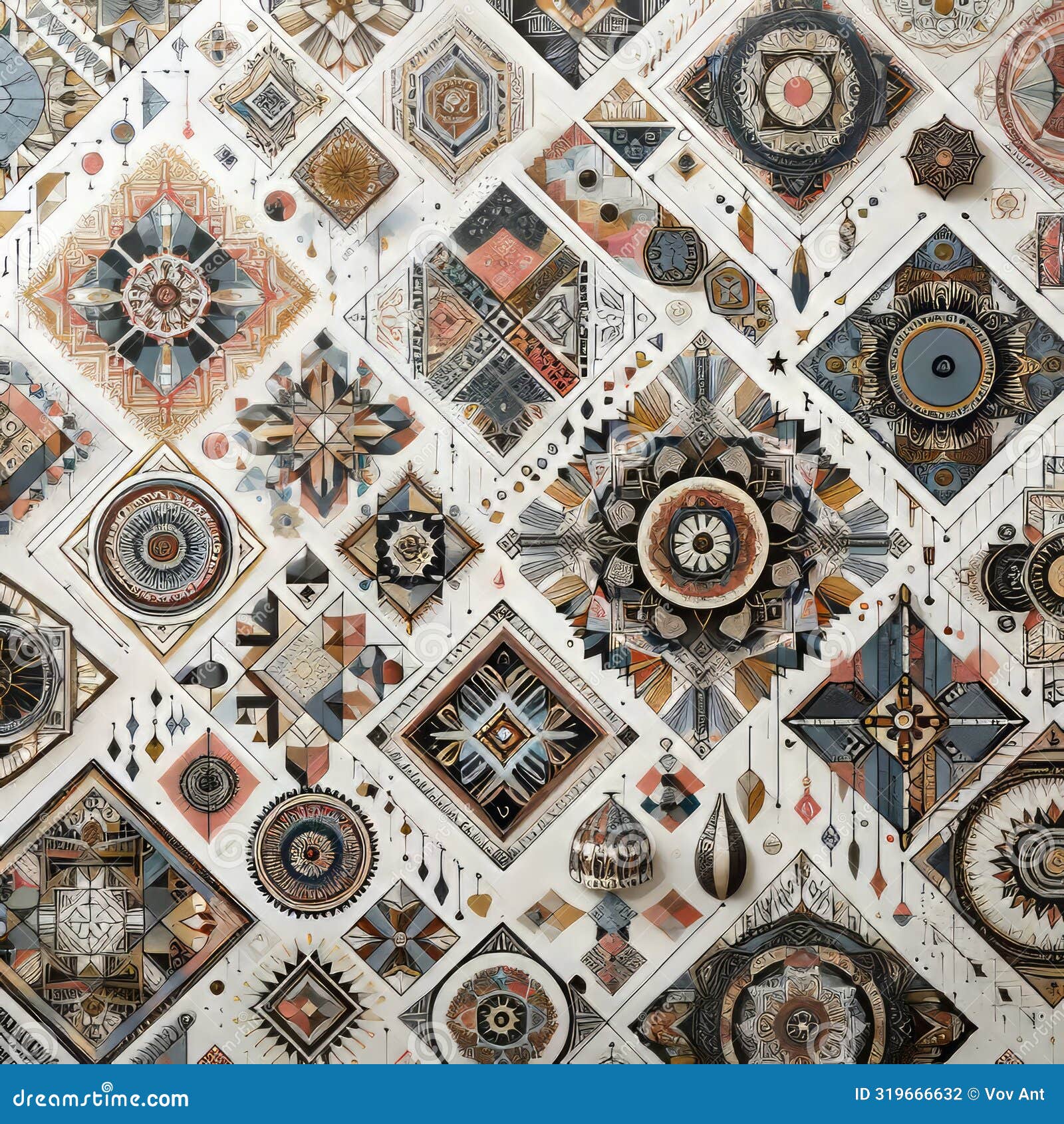 135 34. Boho Geometric Wallpaper_ a Mix of Geometric Patters an Stock ...