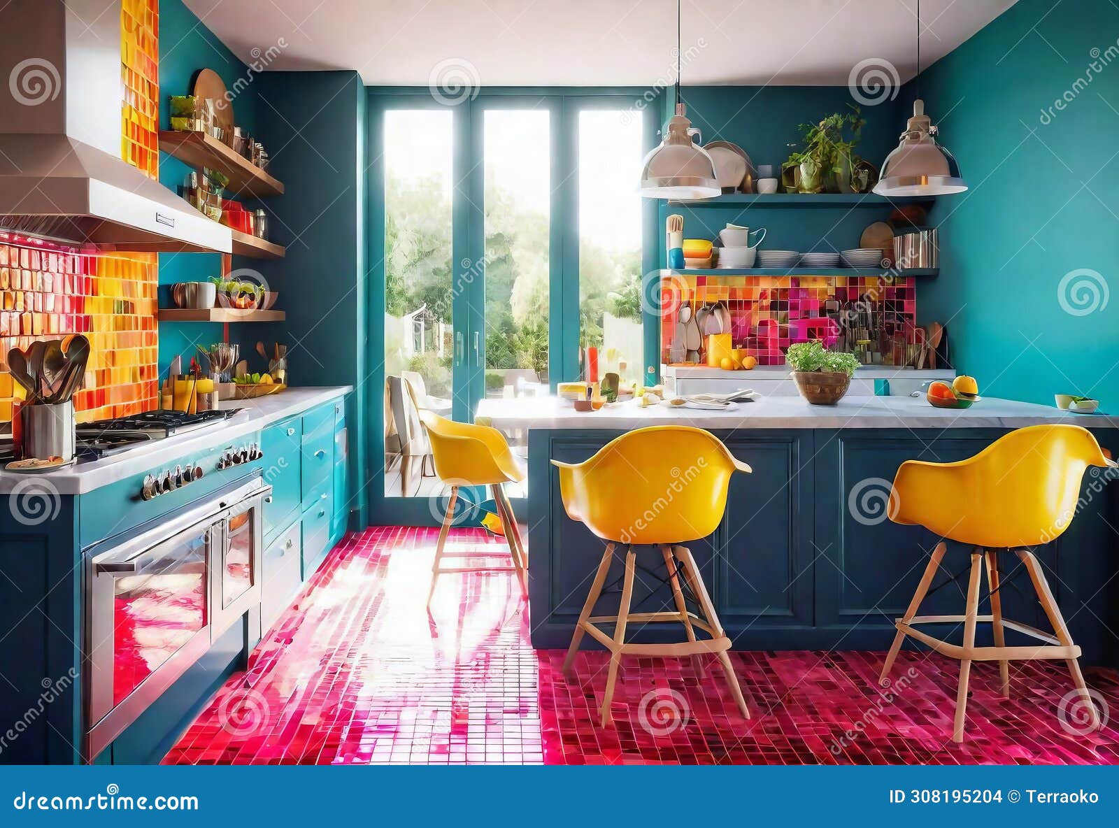 Boho Kitchen Design, Light and Airy Kitchen Aesthetic with Bright ...