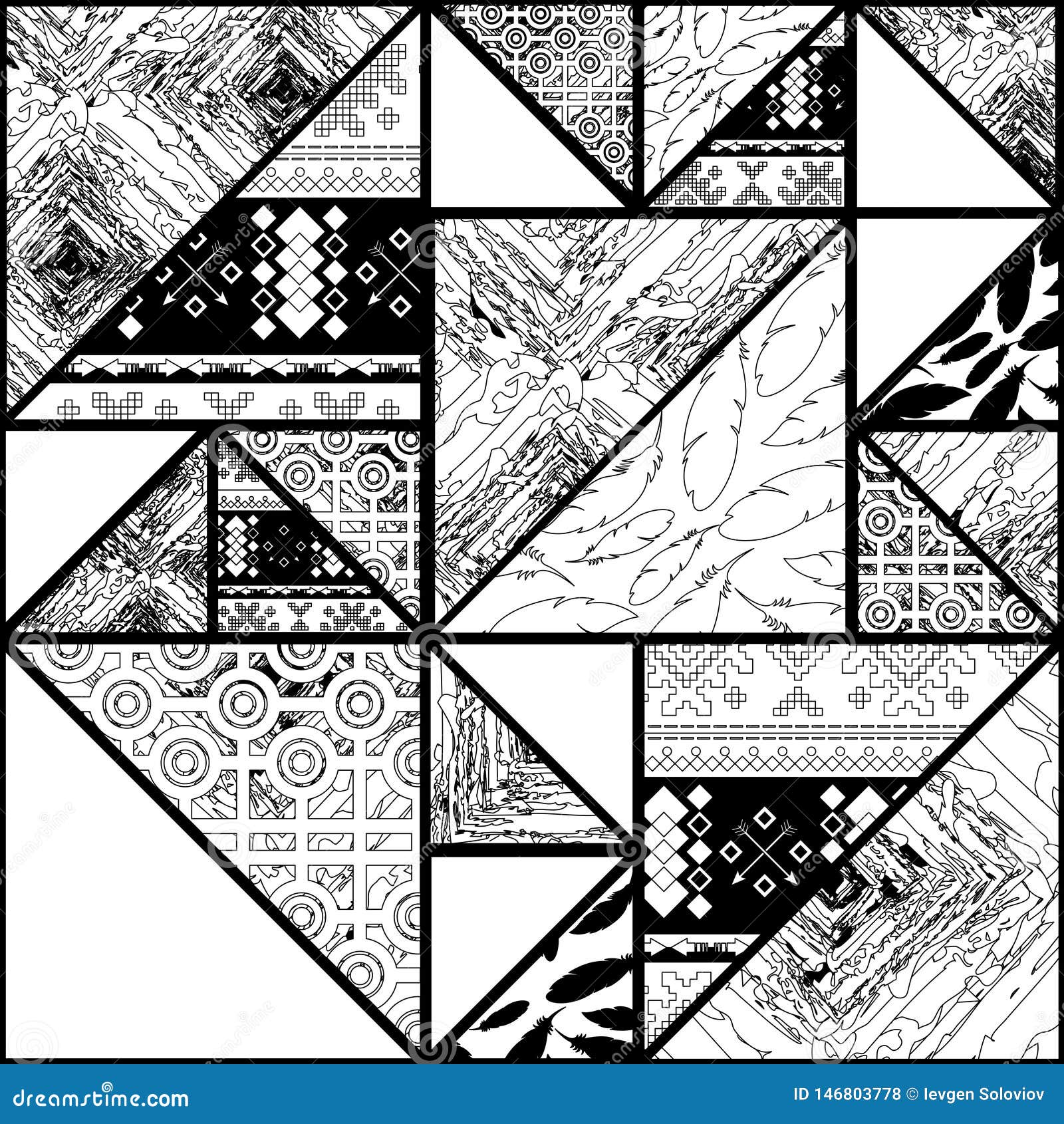 Boho outline background stock vector. Illustration of american - 146803778