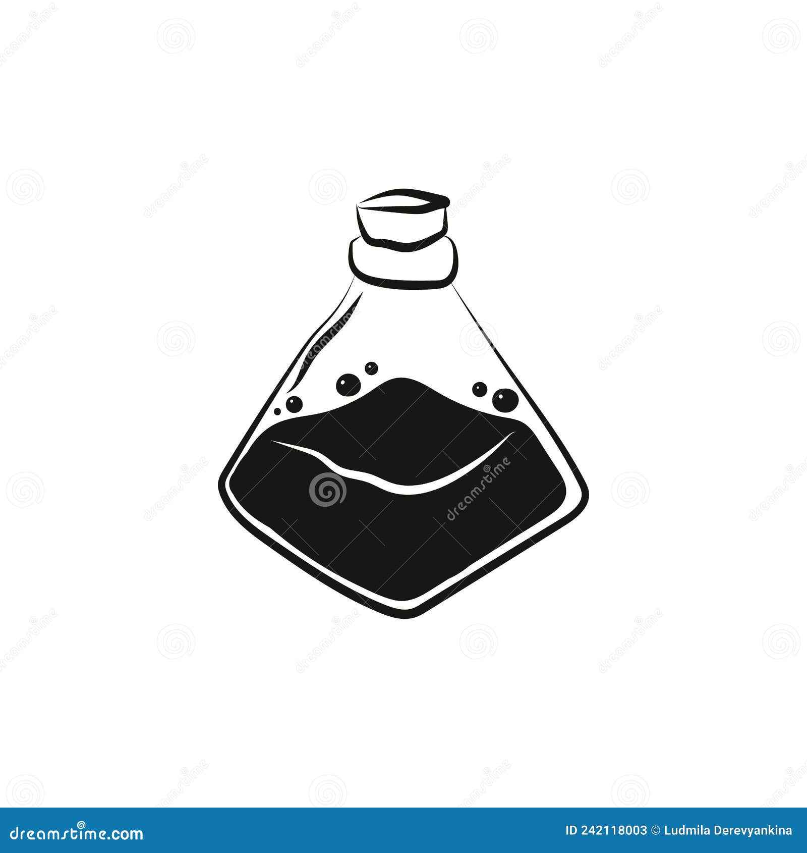 Boho Potion Bottle Silhouette, Mystical, Poison Or Elixir. Witchcraft ...