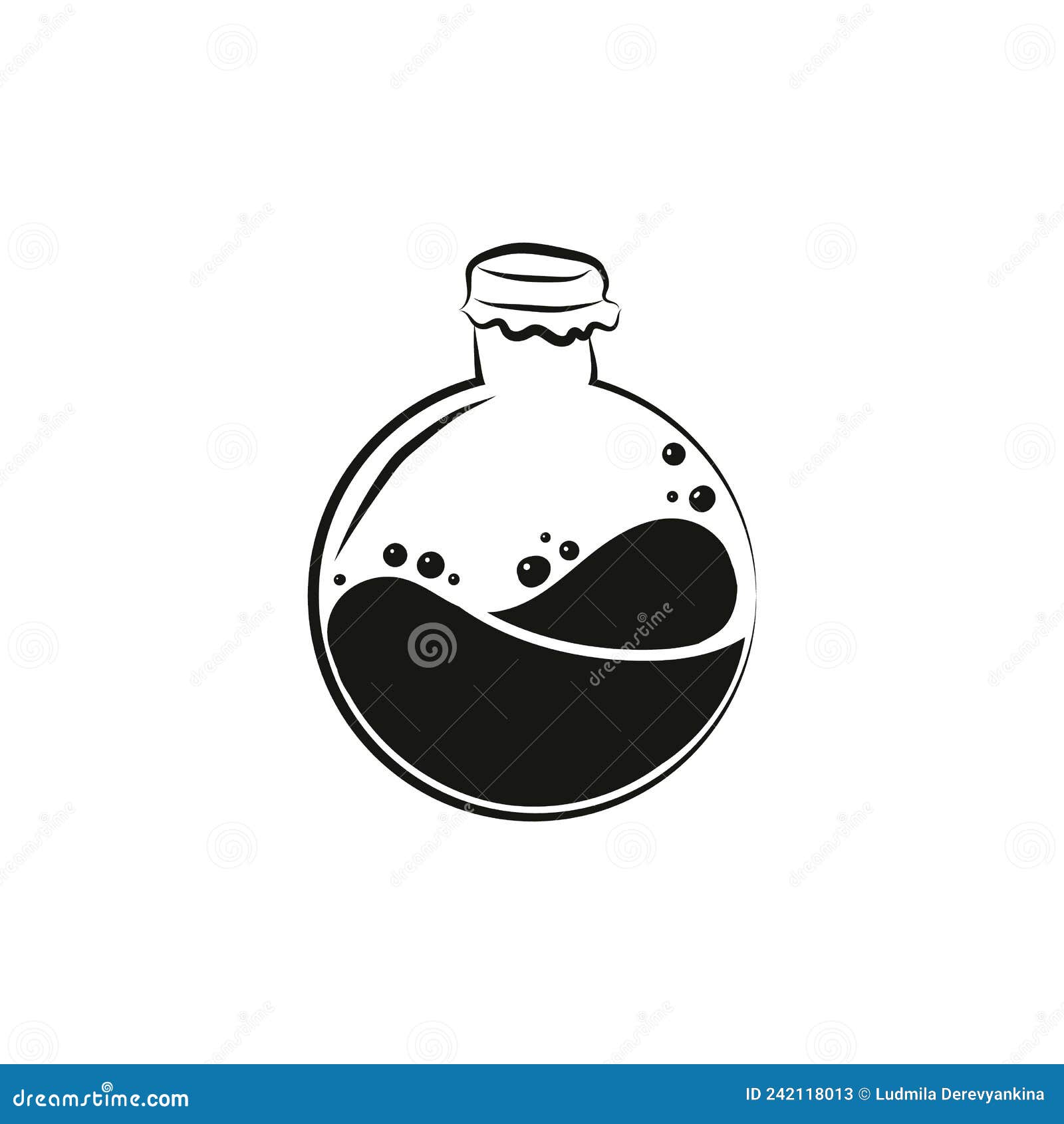 Boho Potion Bottle Silhouette, Mystical, Poison Or Elixir. Witchcraft ...