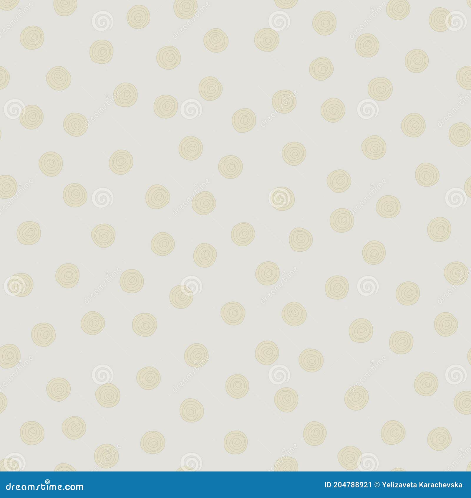 Boho Seamless Pattern with Light Round Spots. Doodle Polka Dots Stock ...