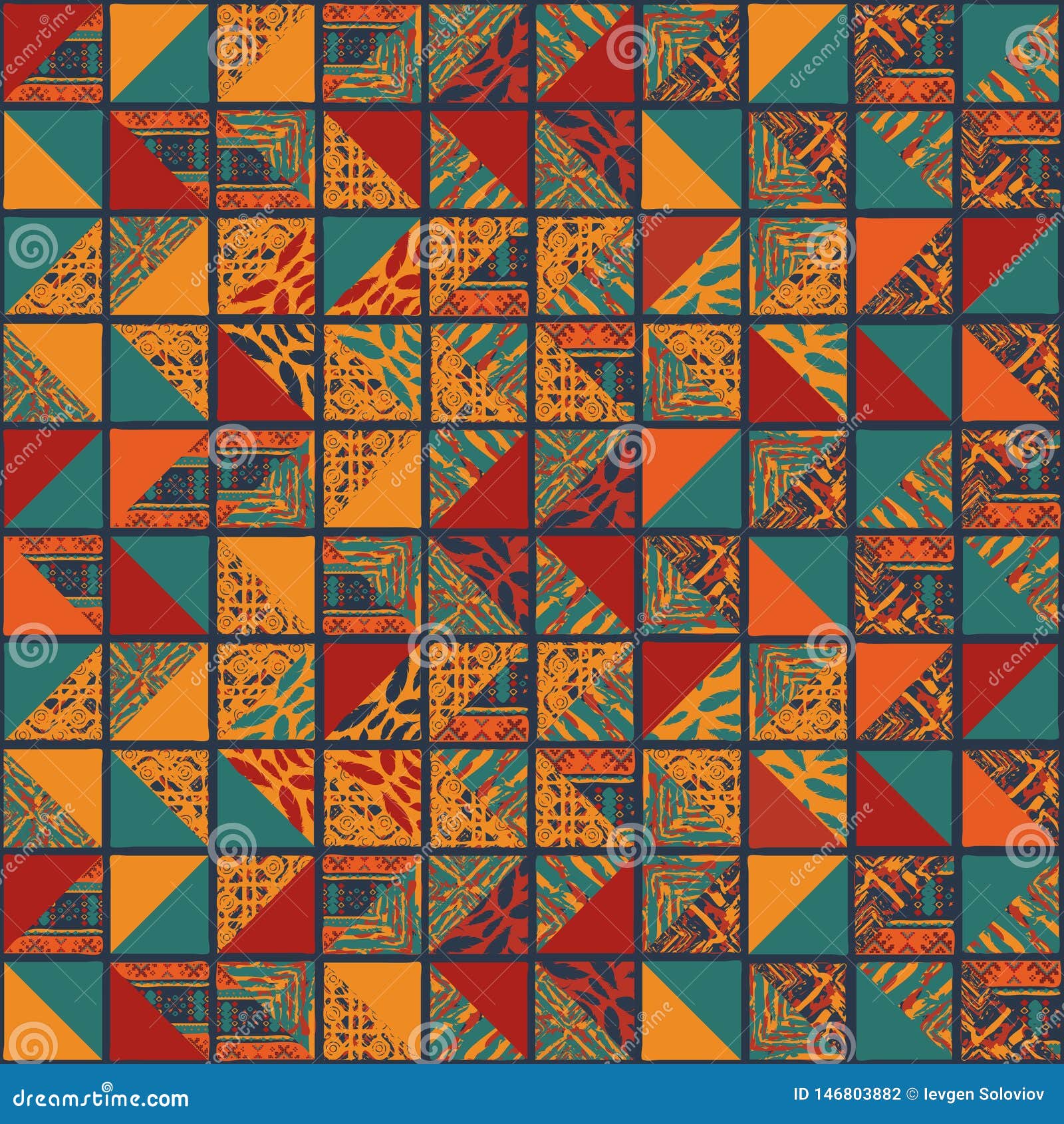 African Boho Design Pattern Vector Illustration | CartoonDealer.com ...