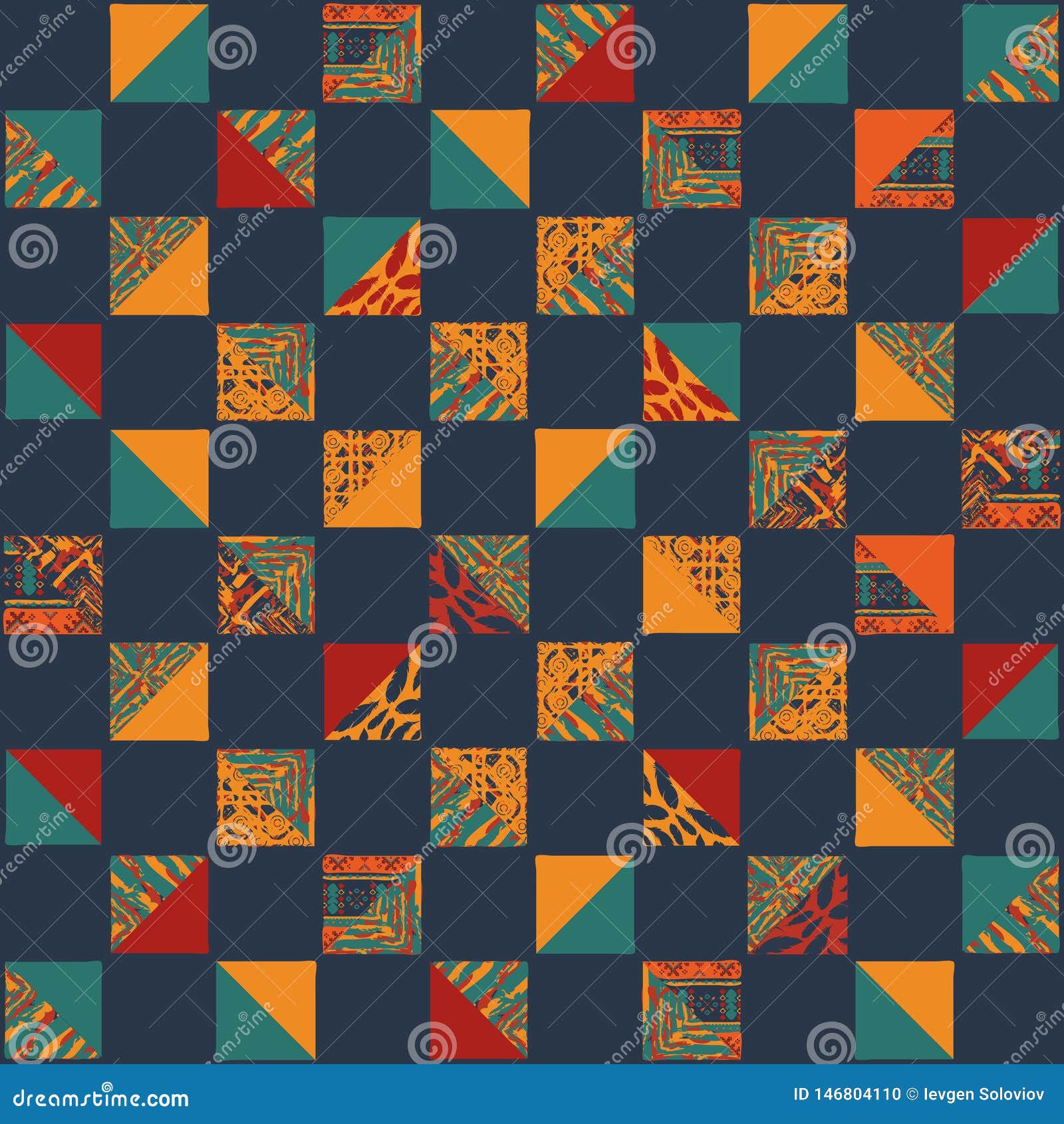African Boho Design Pattern Vector Illustration | CartoonDealer.com ...