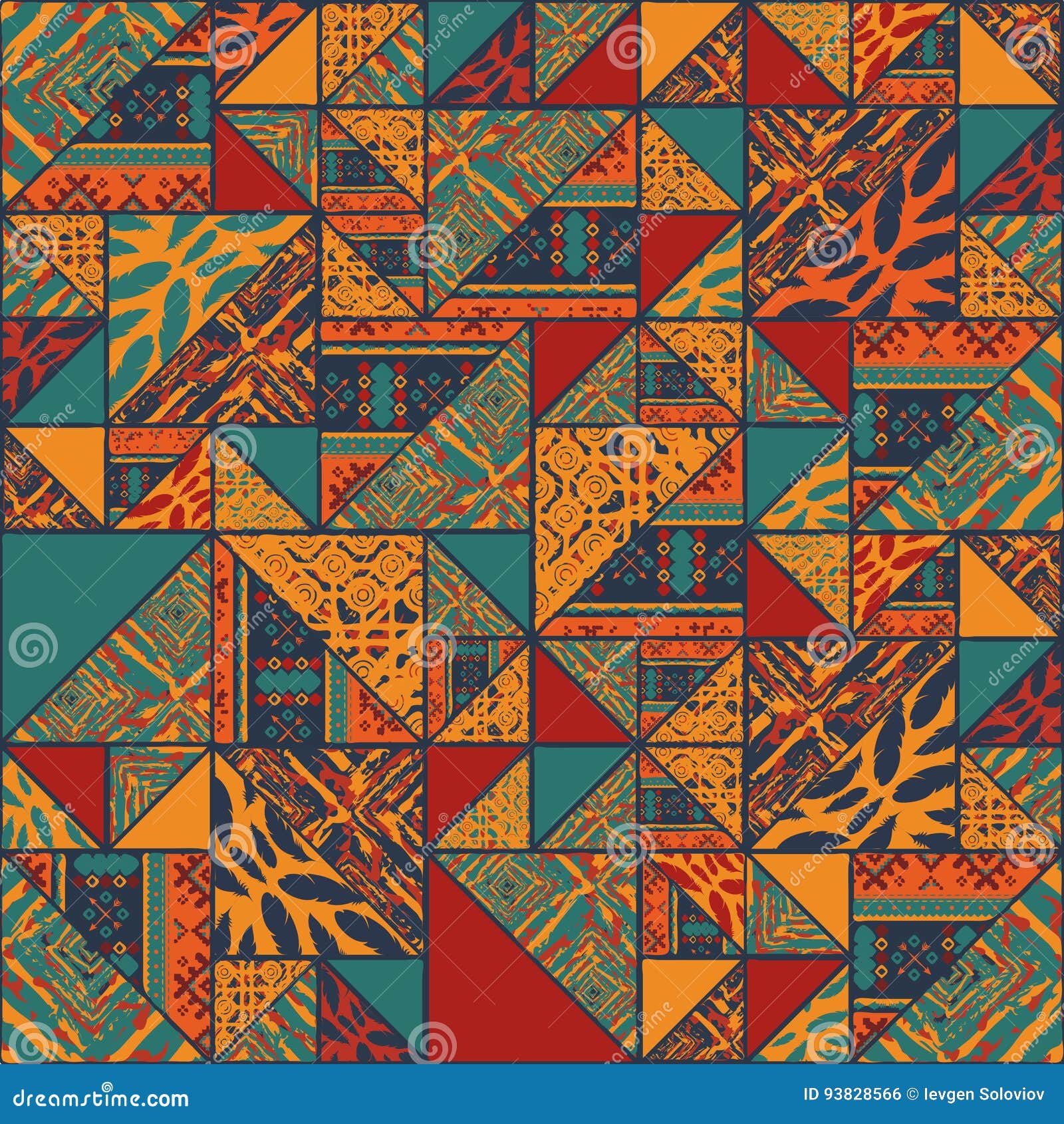 African Boho Design Pattern Vector Illustration | CartoonDealer.com ...