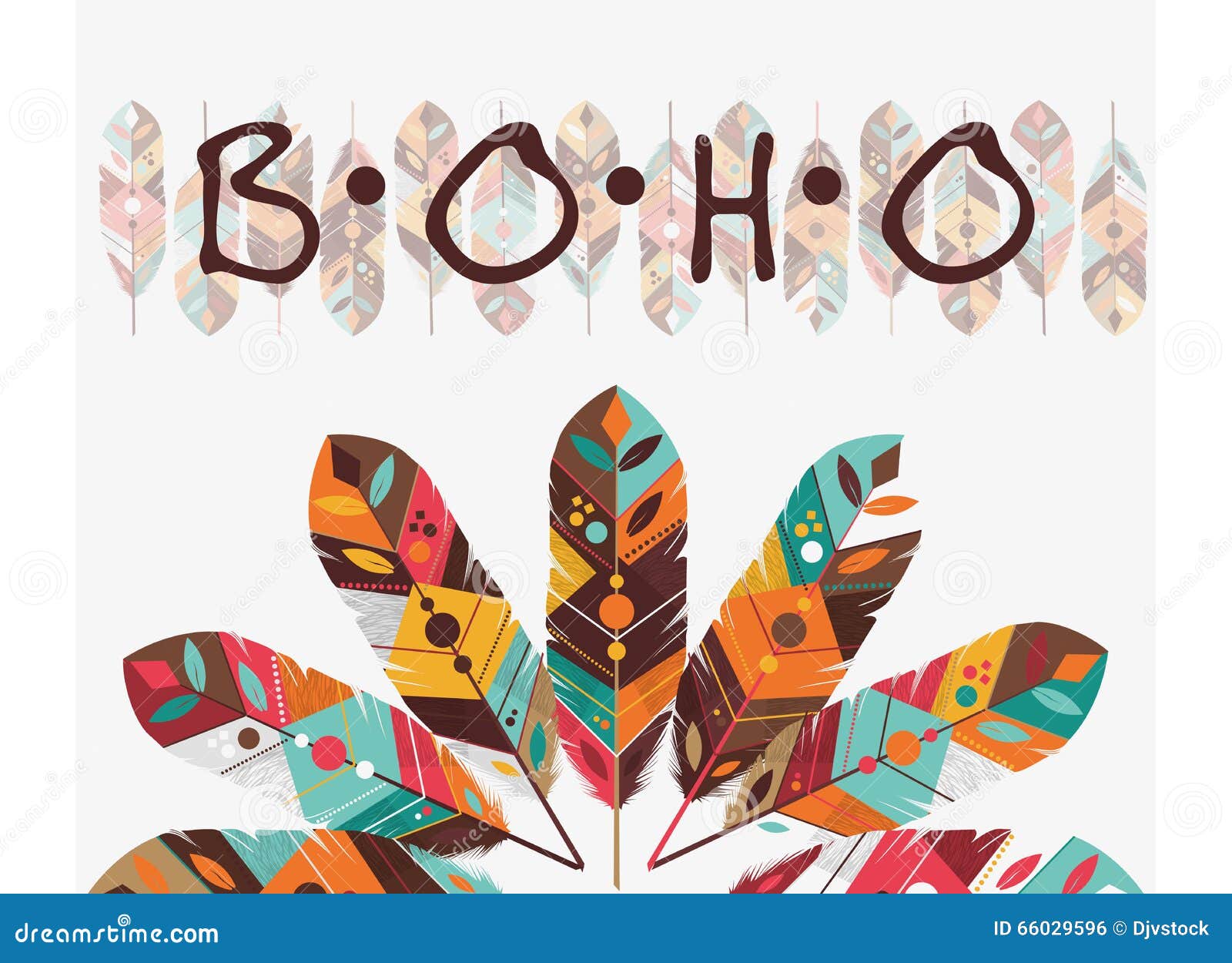 Boho style design stock vector. Illustration of decorative - 66029596