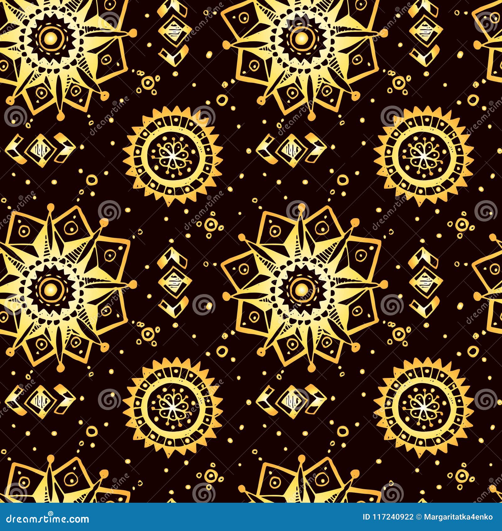 Boho Style Graphic Elements. Beautiful Hand Drawn Illustration Stock ...