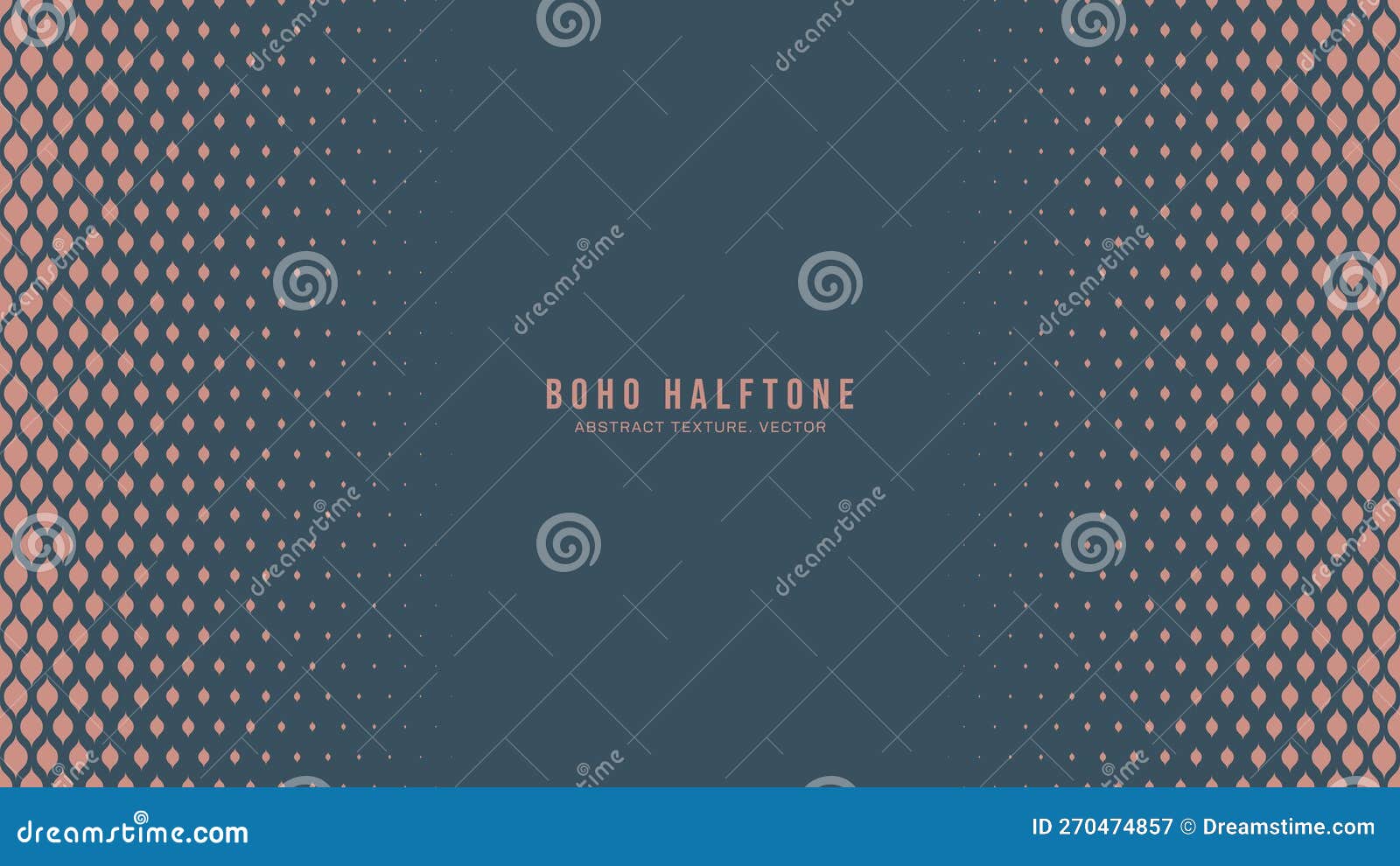 Boho Style Modern Half Tone Vector Vertical Border Aesthetic Abstract ...