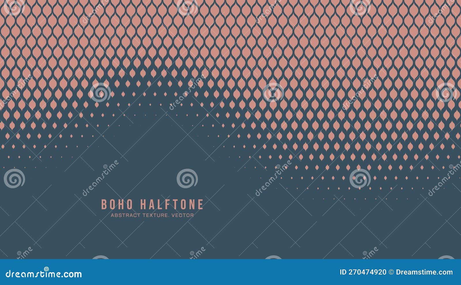 Boho Style Modern Half Tone Vector Twisted Border Aesthetic Abstract ...