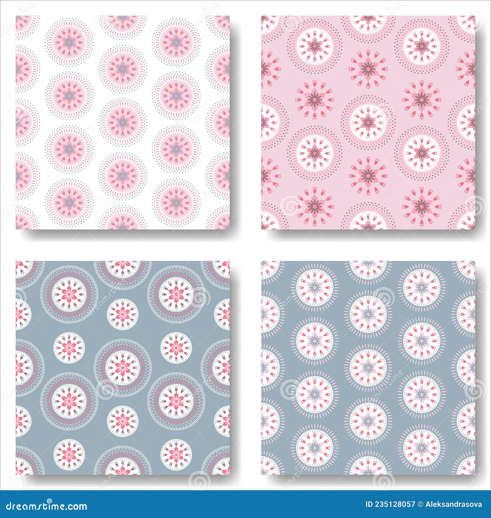 Boho Style Seamless Pattern Set. Cute and Cozy Cottagecore Vector ...