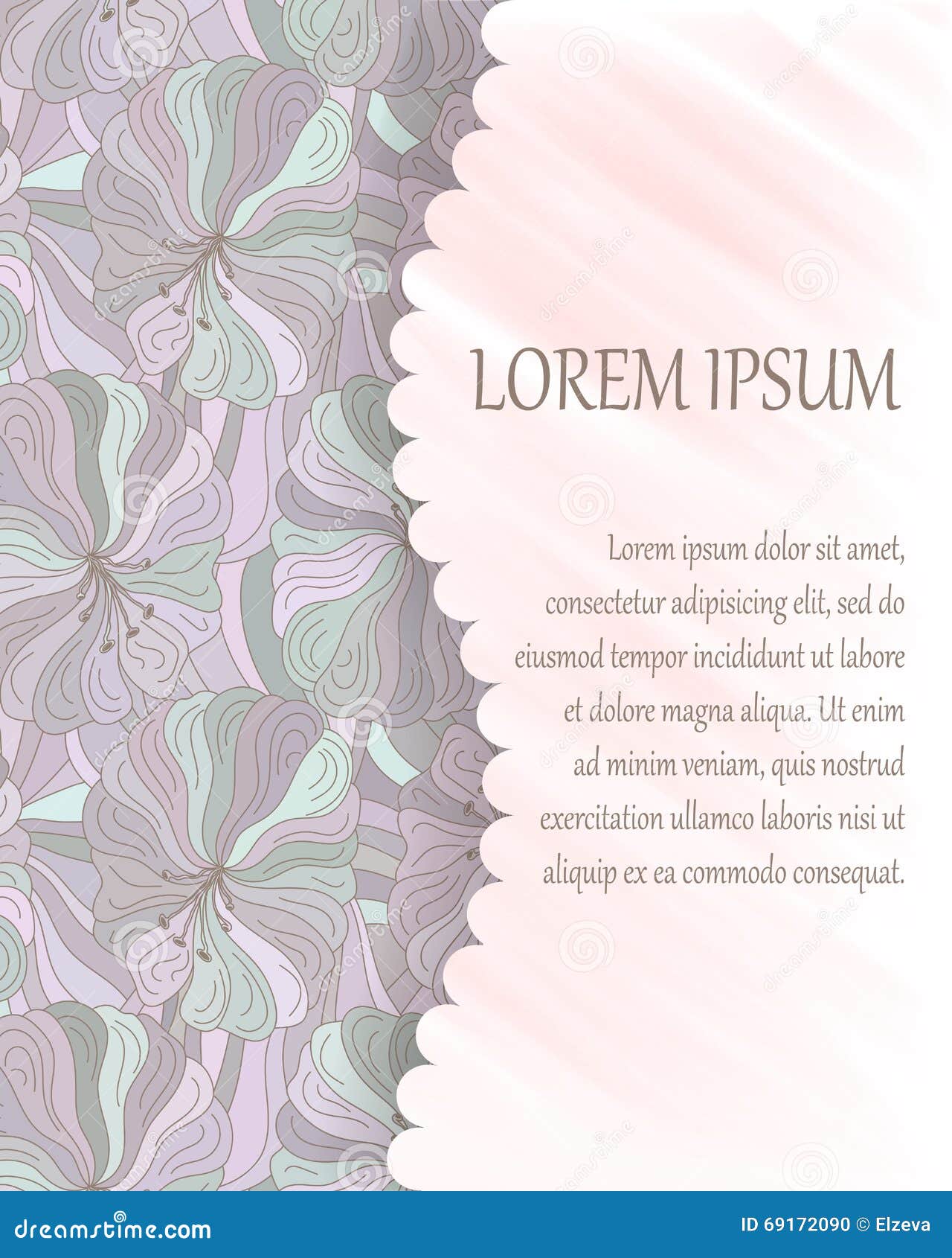 Boho Style Template with Sample Text. Stock Vector - Illustration of ...