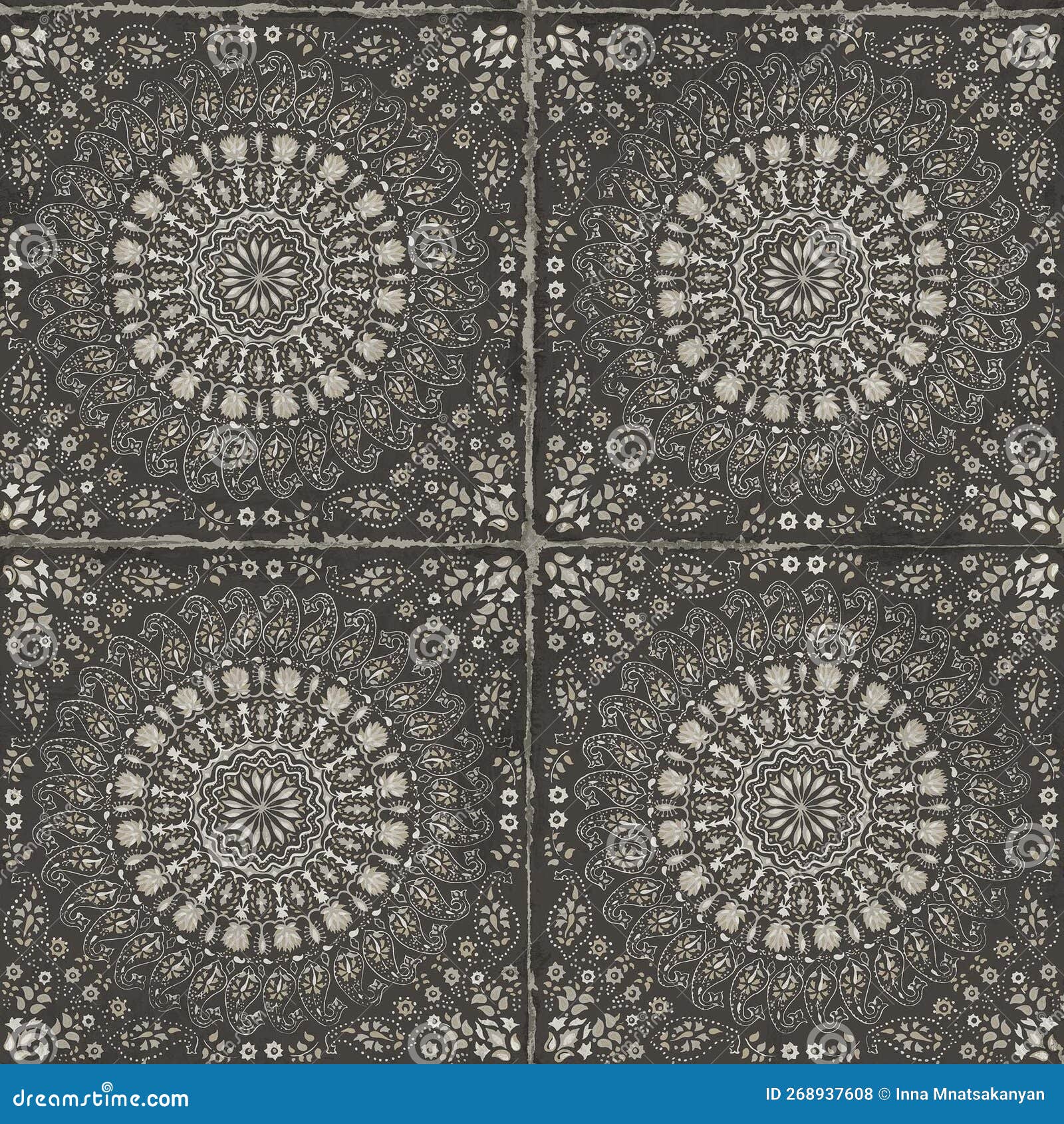 Boho Style Tiles Wallpaper Texture Stock Photo - Image of mandala ...