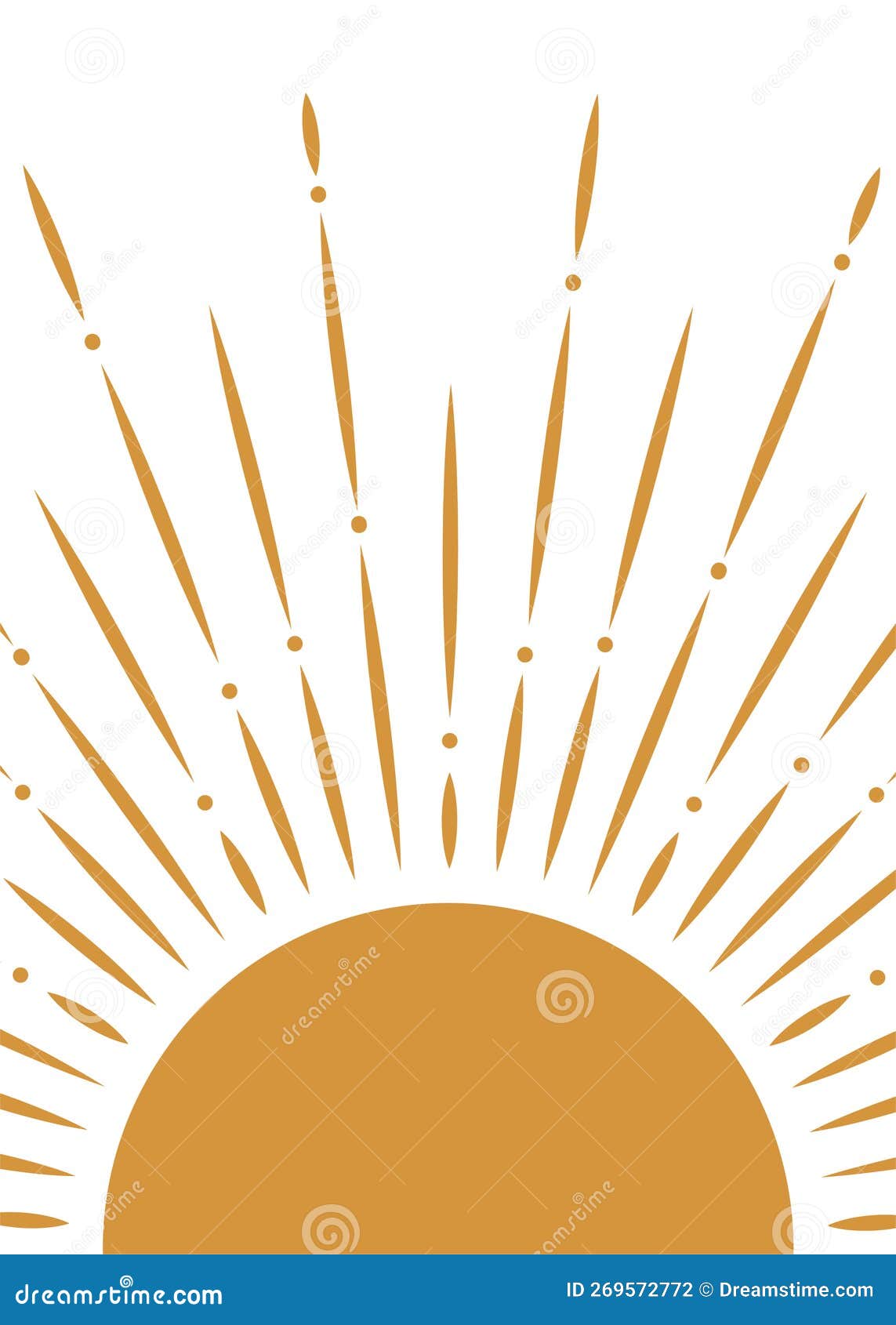 Boho Sunset Sunrise Abstract Home Decor Stock Vector - Illustration of ...