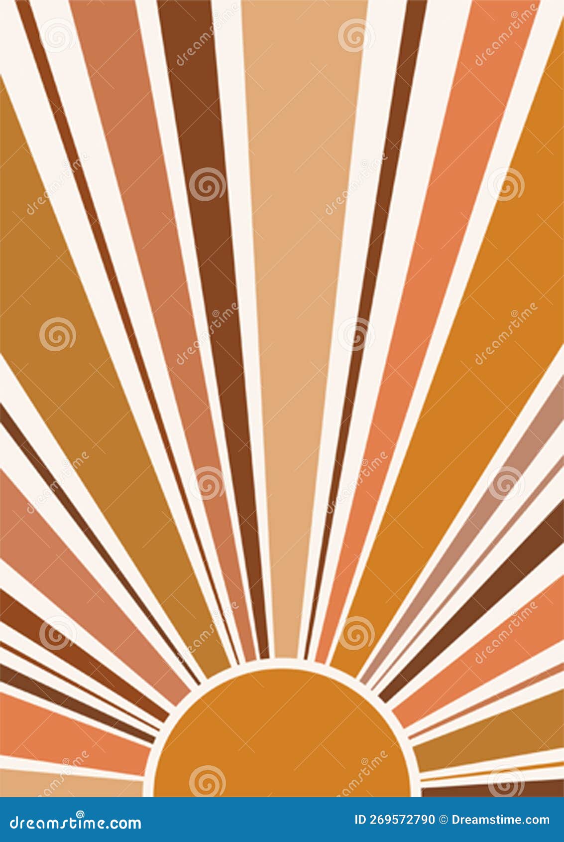 Boho Sunset Sunrise Abstract Home Decor Stock Vector - Illustration of ...