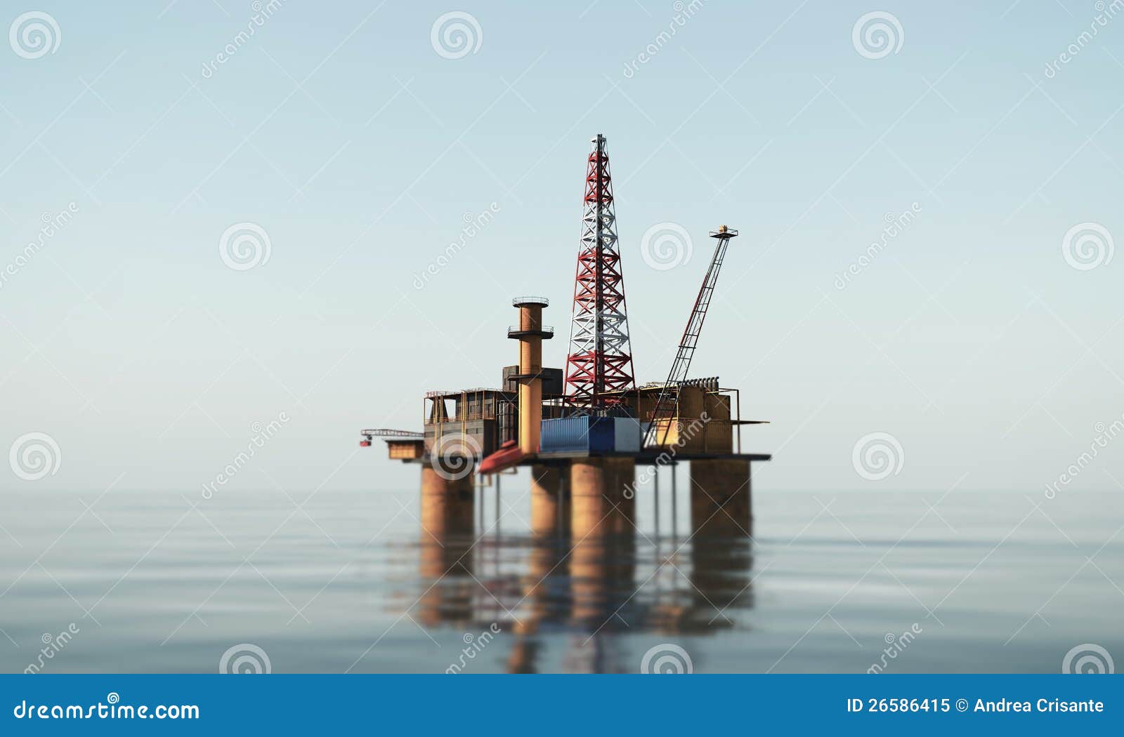 Bohrinsel stockbild. Bild von weltweit, plattform, kraftstoff - 26586415