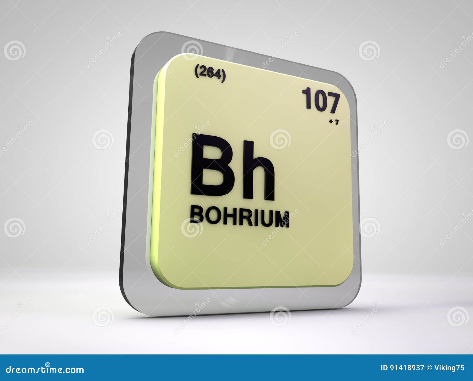 Bohrium - Bh - Chemical Element Periodic Table Stock Illustration ...