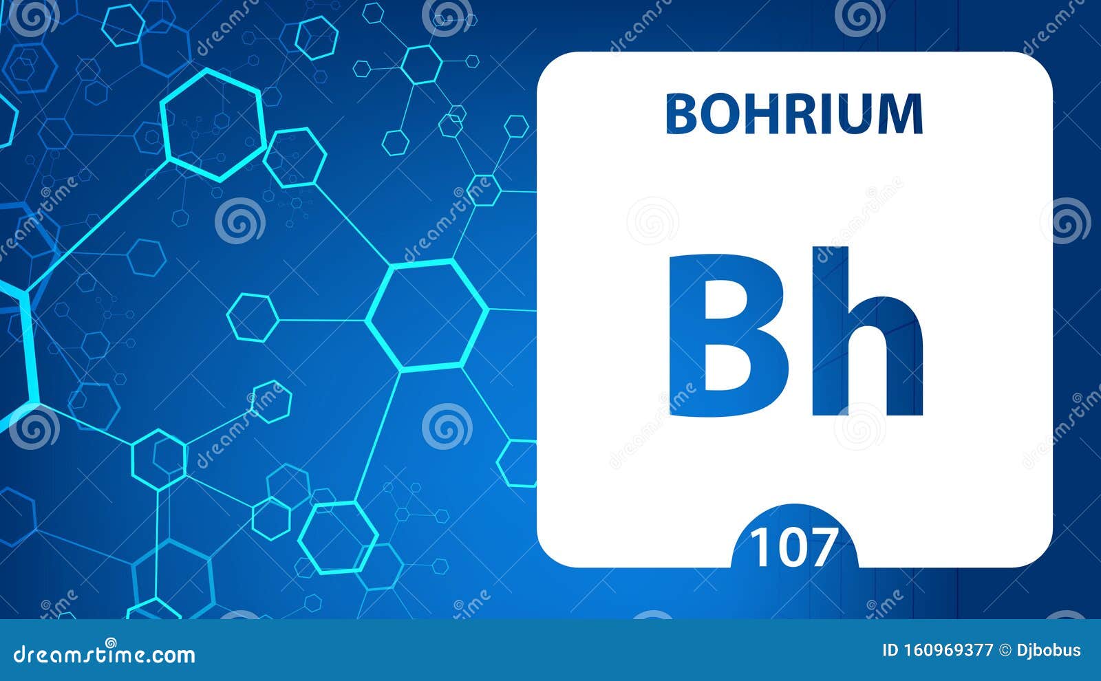 Bohrium 107 Element. Alkaline Earth Metals. Chemical Element of ...